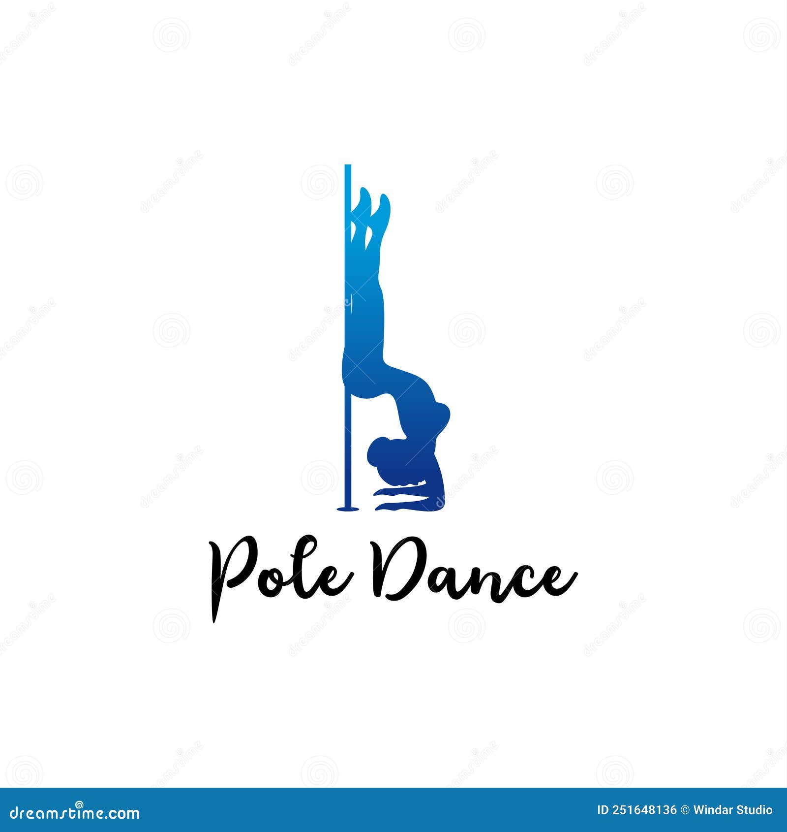Pole Dance Logo Vector Illustration Stock Vector - Illustration of ...