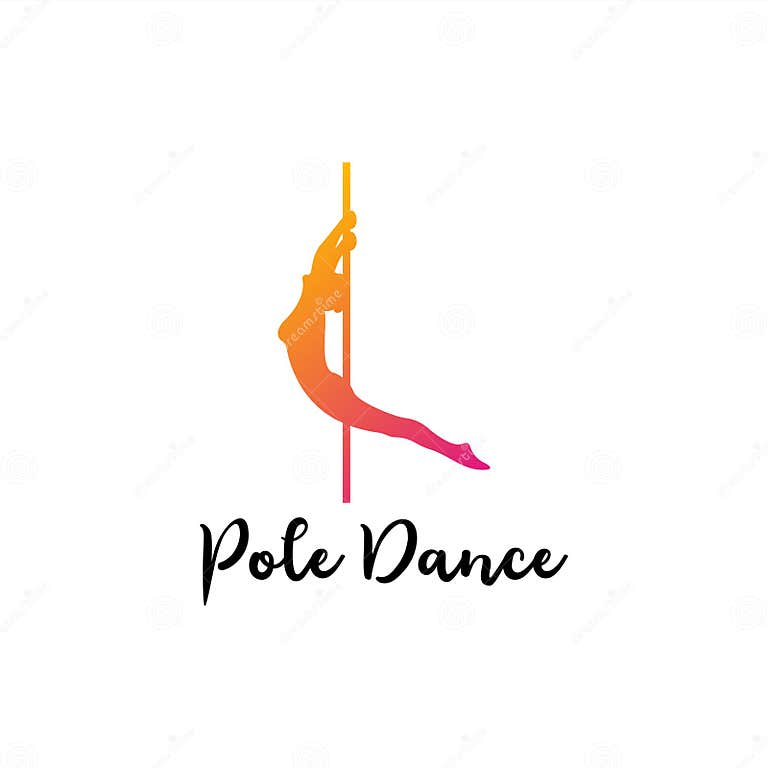 Pole Dance Logo Vector Illustration Stock Vector - Illustration of lady ...