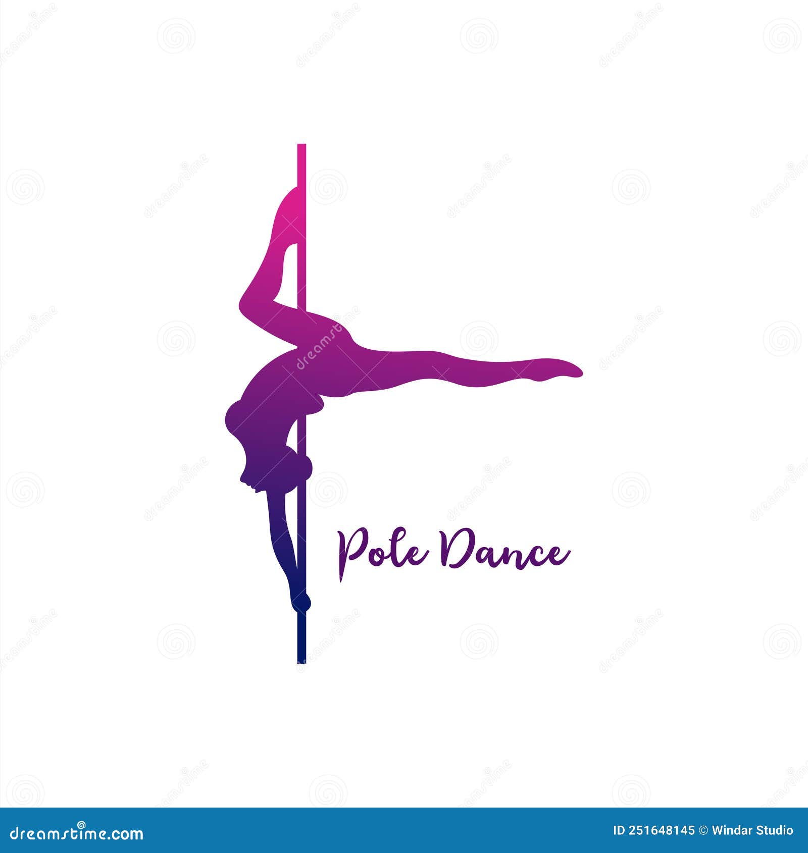 Pole Dance Logo Vector Illustration Stock Vector - Illustration of ...