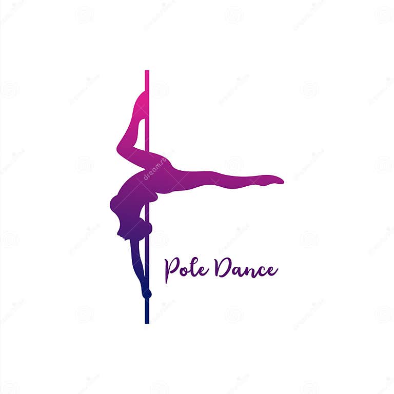 Pole Dance Logo Vector Illustration Stock Vector - Illustration of ...