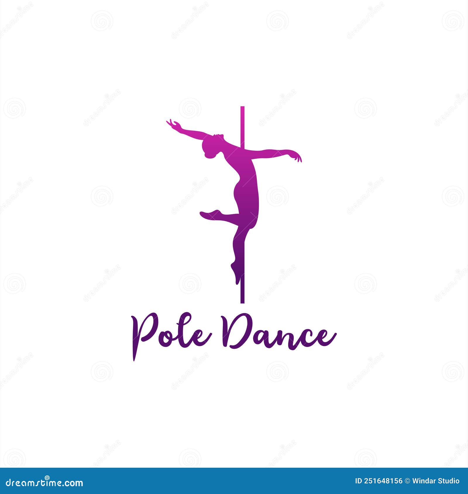 Pole Dance Logo Vector Illustration Stock Vector - Illustration of ...