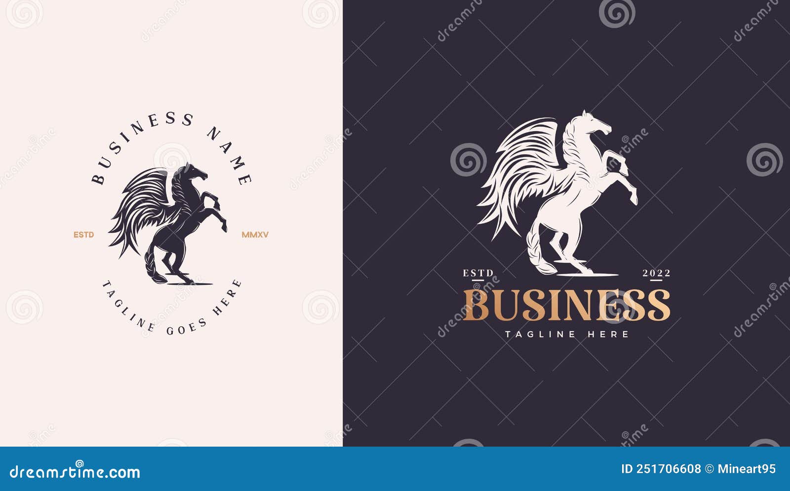 Classic Horse Logo Design Vector Stock Vector - Illustration of ...