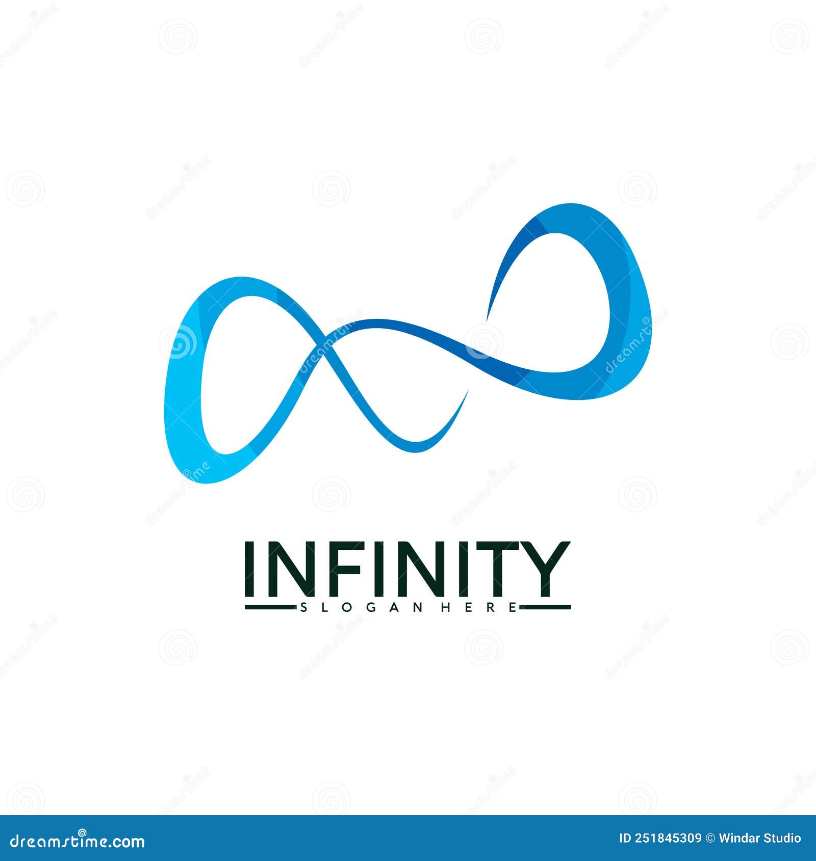 Infinity Business Logo - Modern and Minimalist Design Stock Vector ...