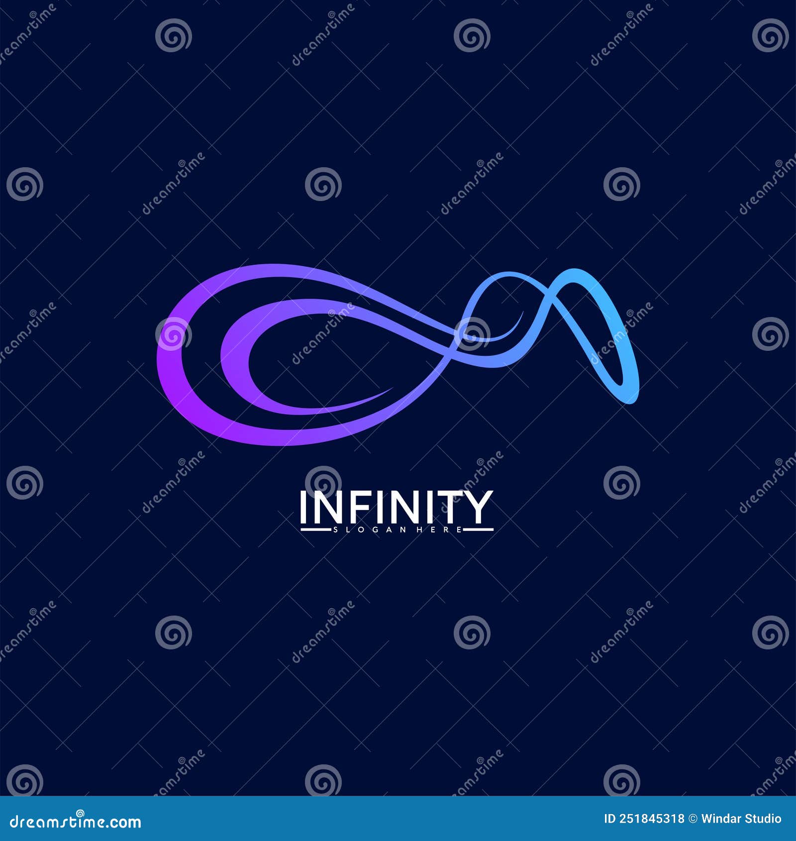 Infinity Business Logo - Modern and Minimalist Design Stock Vector ...
