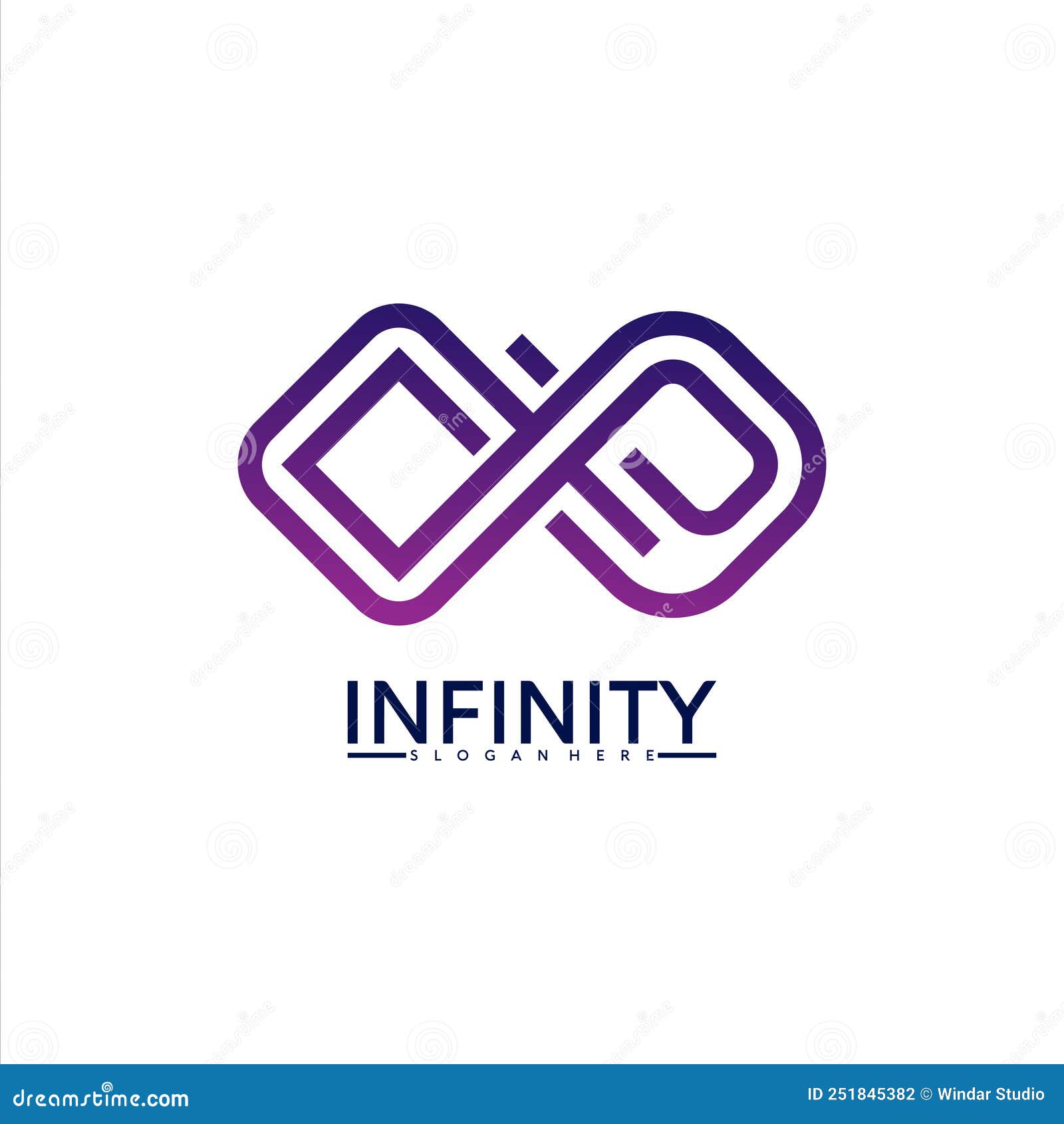 Infinity Business Logo - Modern and Minimalist Design Stock Vector ...