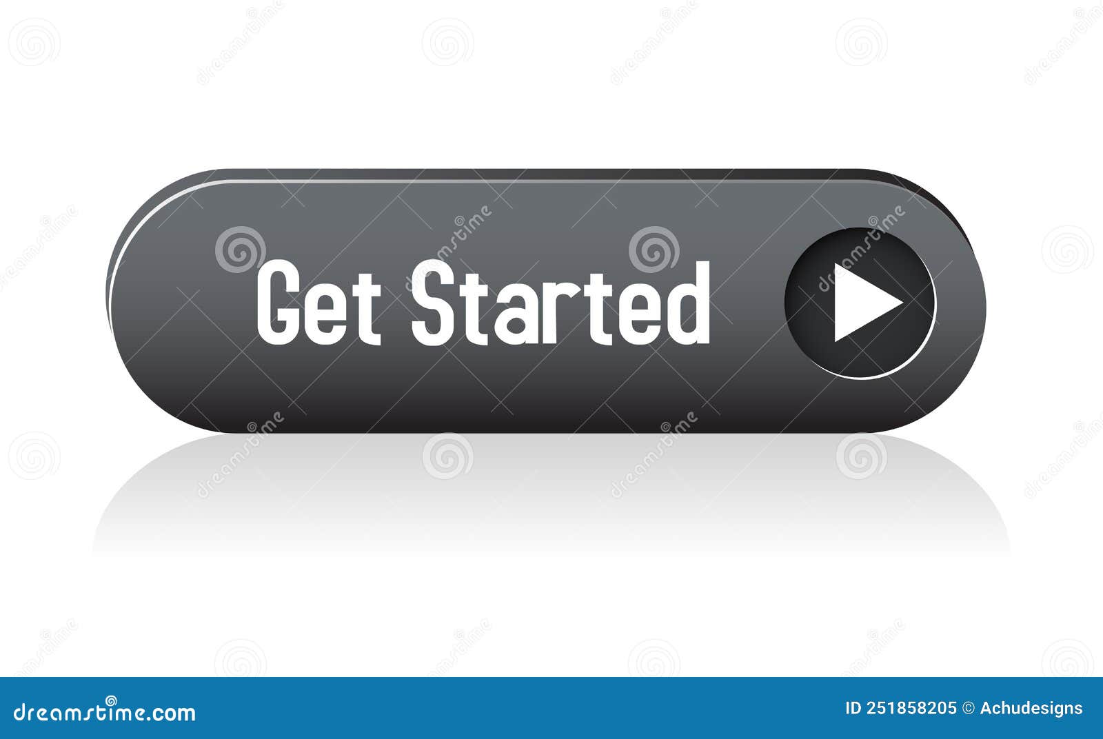 Get started button stock vector. Illustration of company - 251858205