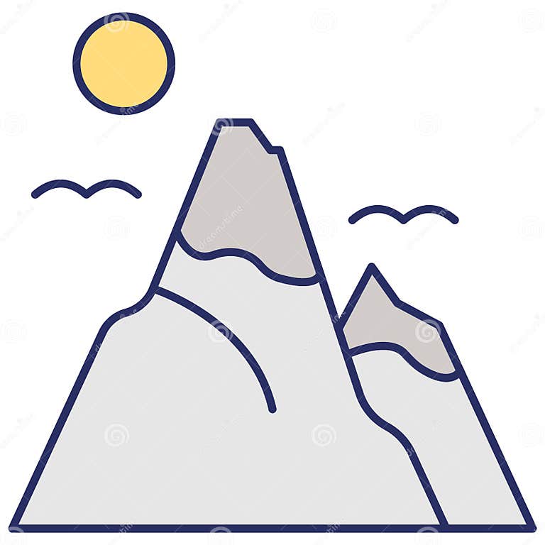 Mountain Which Can Easily Modify or Edit Stock Illustration ...