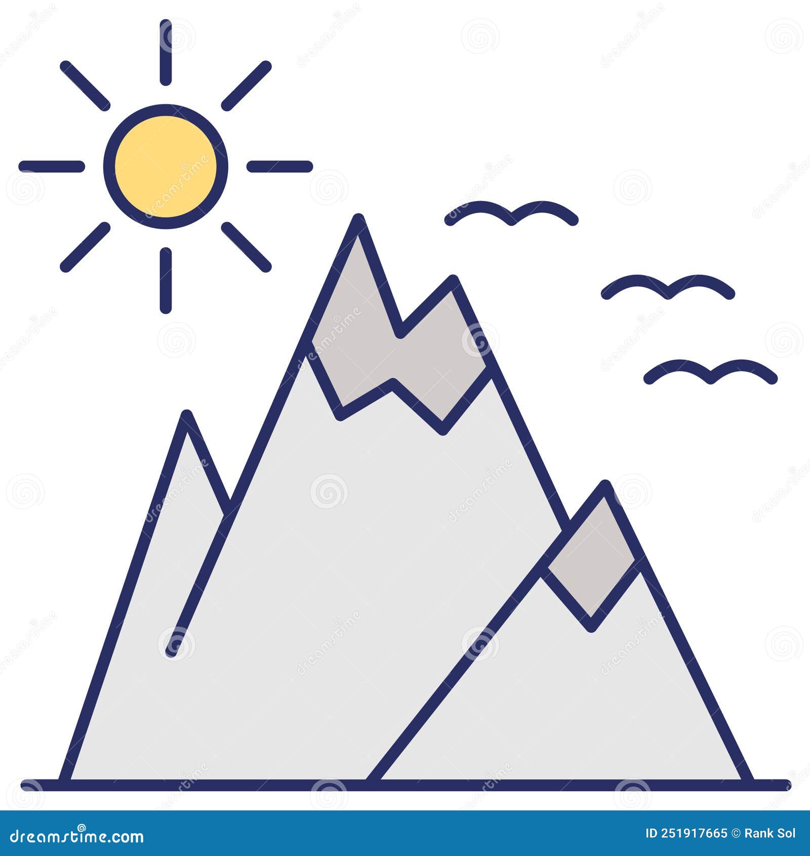 Mountain Which Can Easily Modify or Edit Stock Vector - Illustration of ...