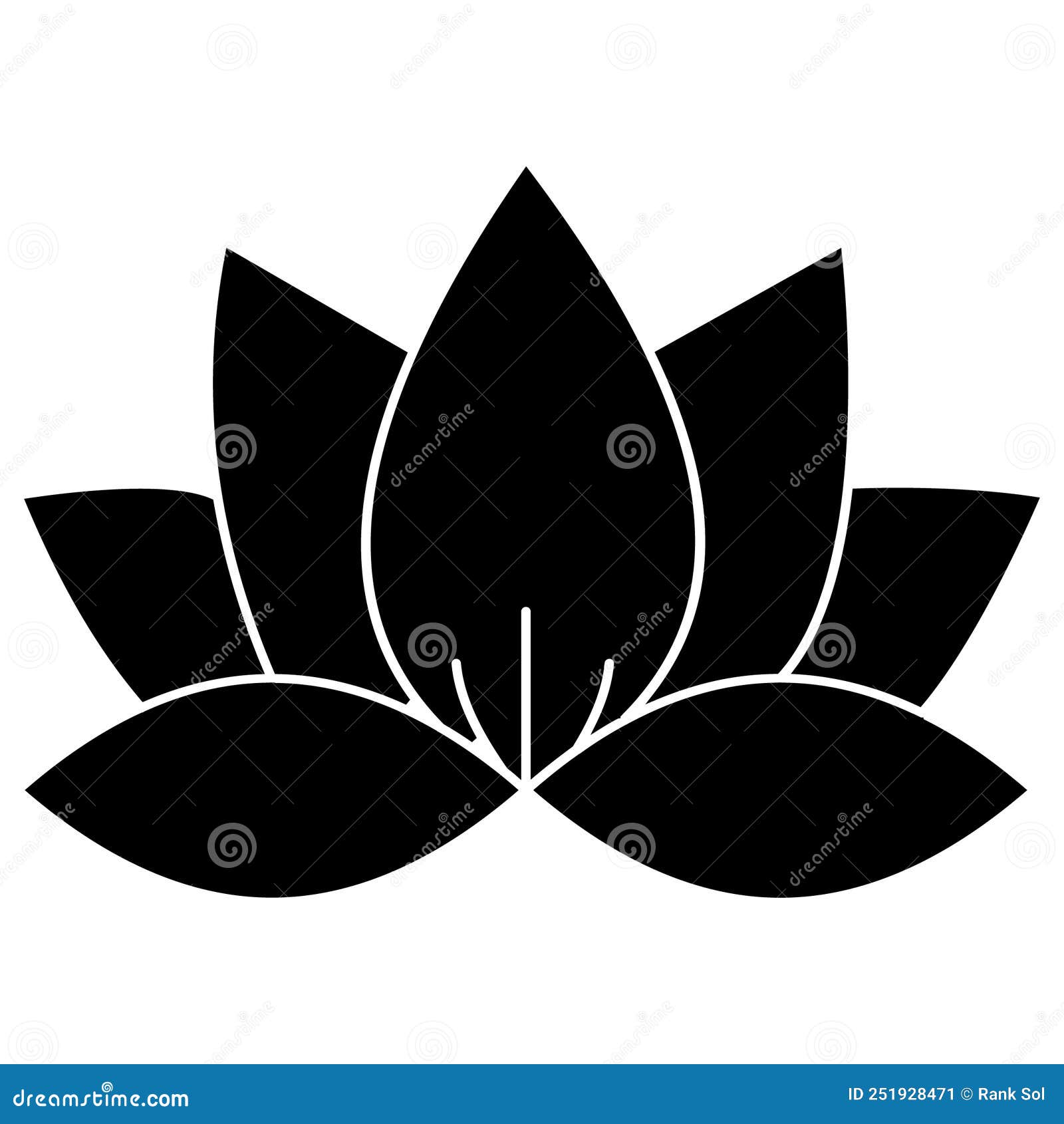 Lotus Which Can Easily Modify or Edit Stock Vector - Illustration of ...