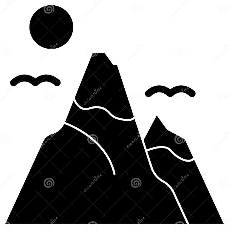 Mountain Which Can Easily Modify or Edit Stock Vector - Illustration of ...