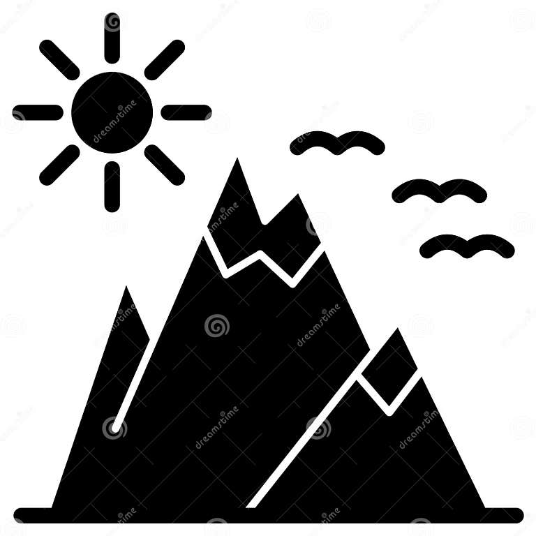 Mountain Which Can Easily Modify or Edit Stock Vector - Illustration of ...