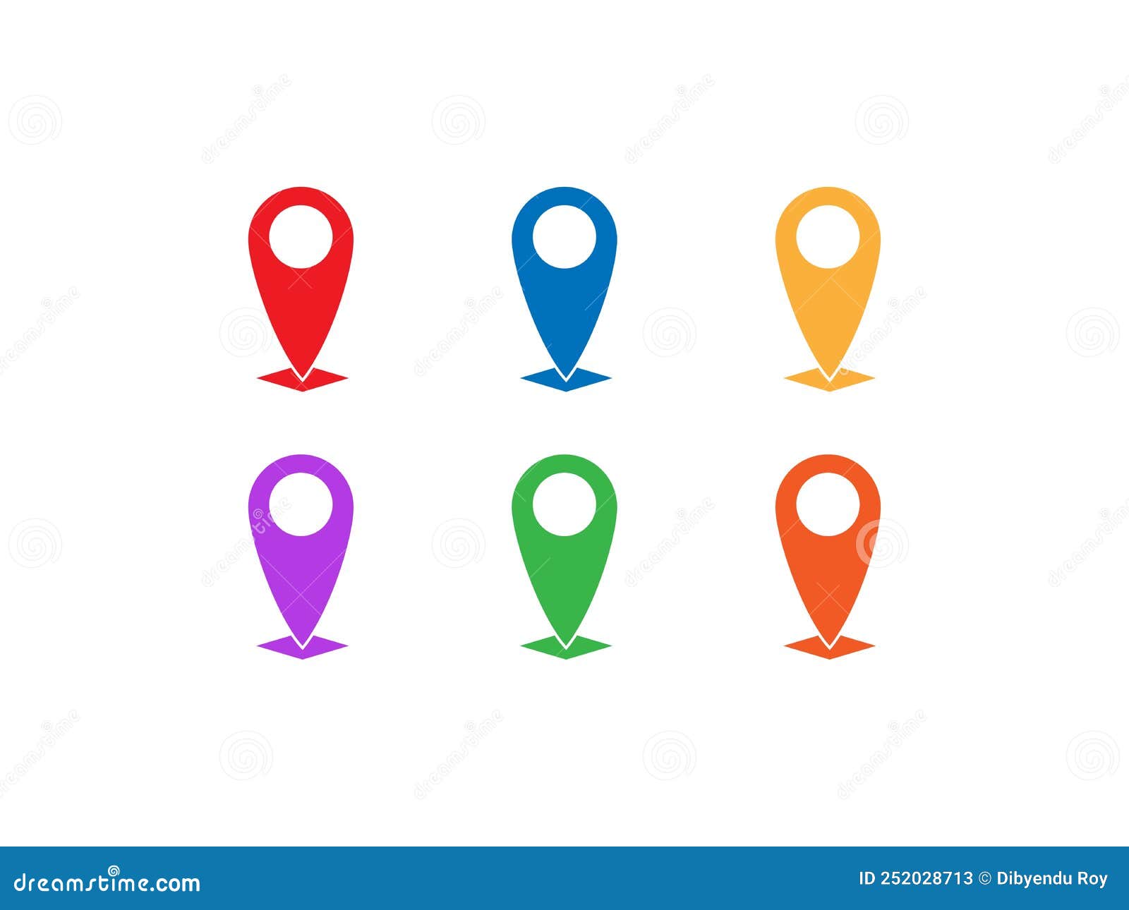 Navigation Pin or Location Pin or Map Pin Icon Set Stock Vector ...