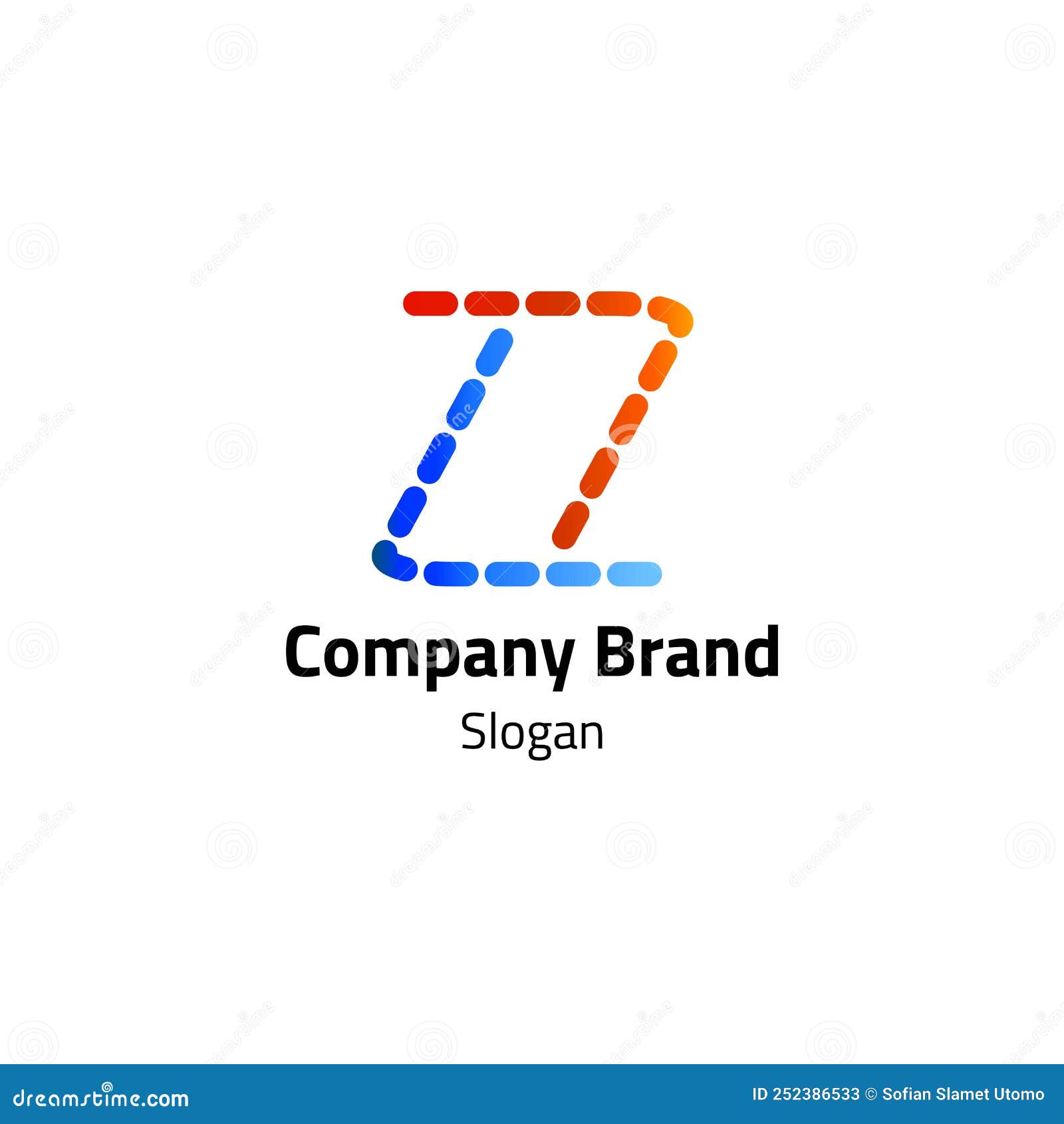 Colorful Dashed Line Logo stock vector. Illustration of abstract ...