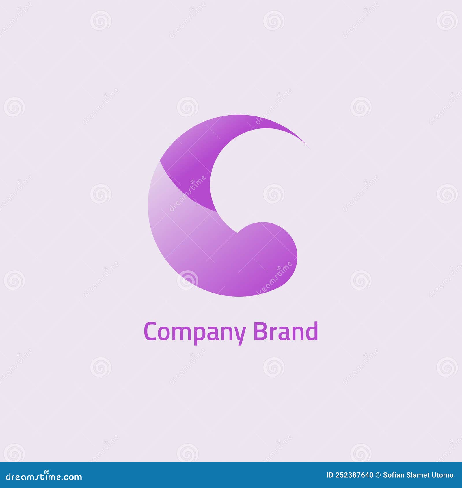 Split Circle Logo with Two Colors Stock Vector - Illustration of color ...