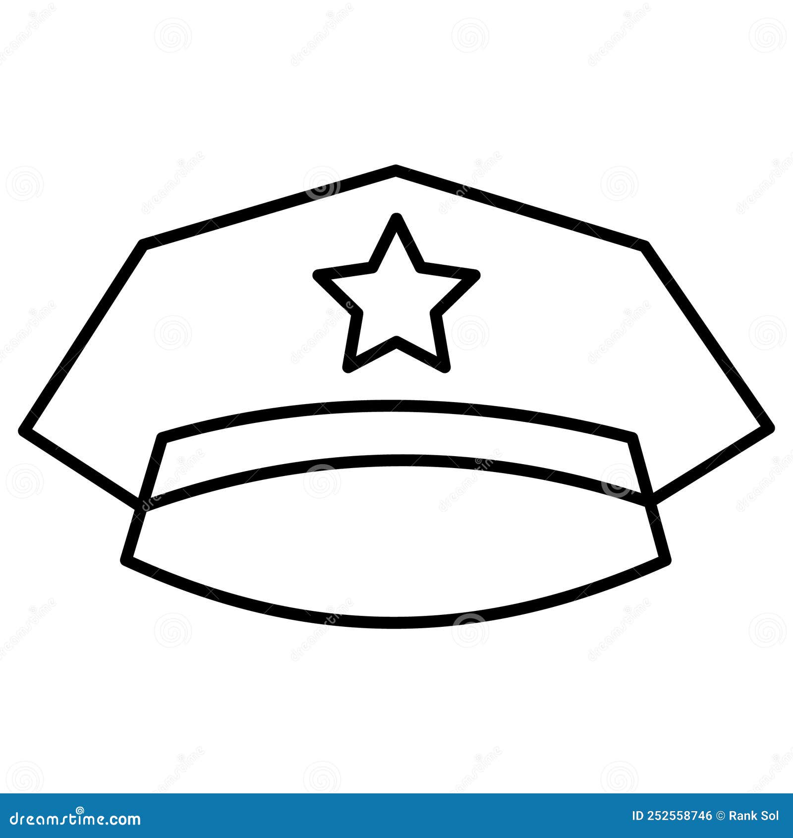 Police Cap Which Can Easily Modify or Edit Stock Illustration ...