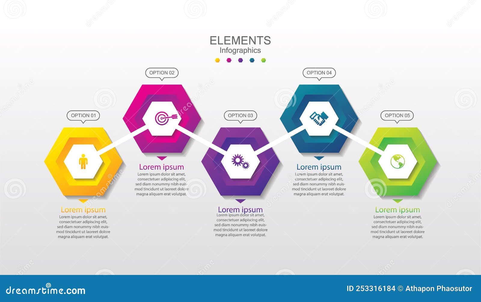 Colorful Gradient Infographic Steps Design Stock Vector - Illustration ...