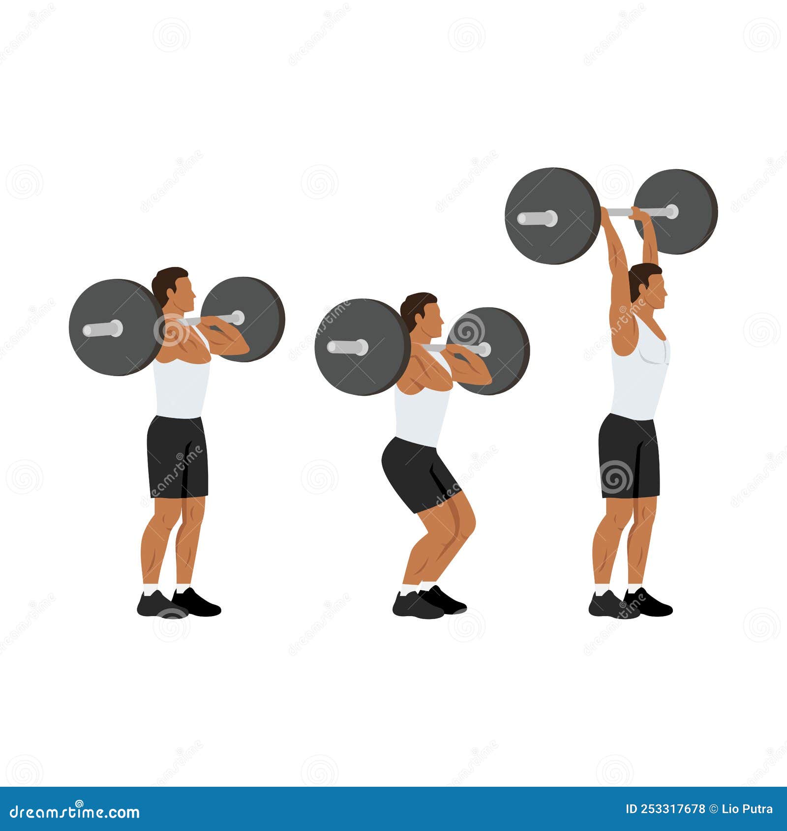Overhead Squat Cartoon