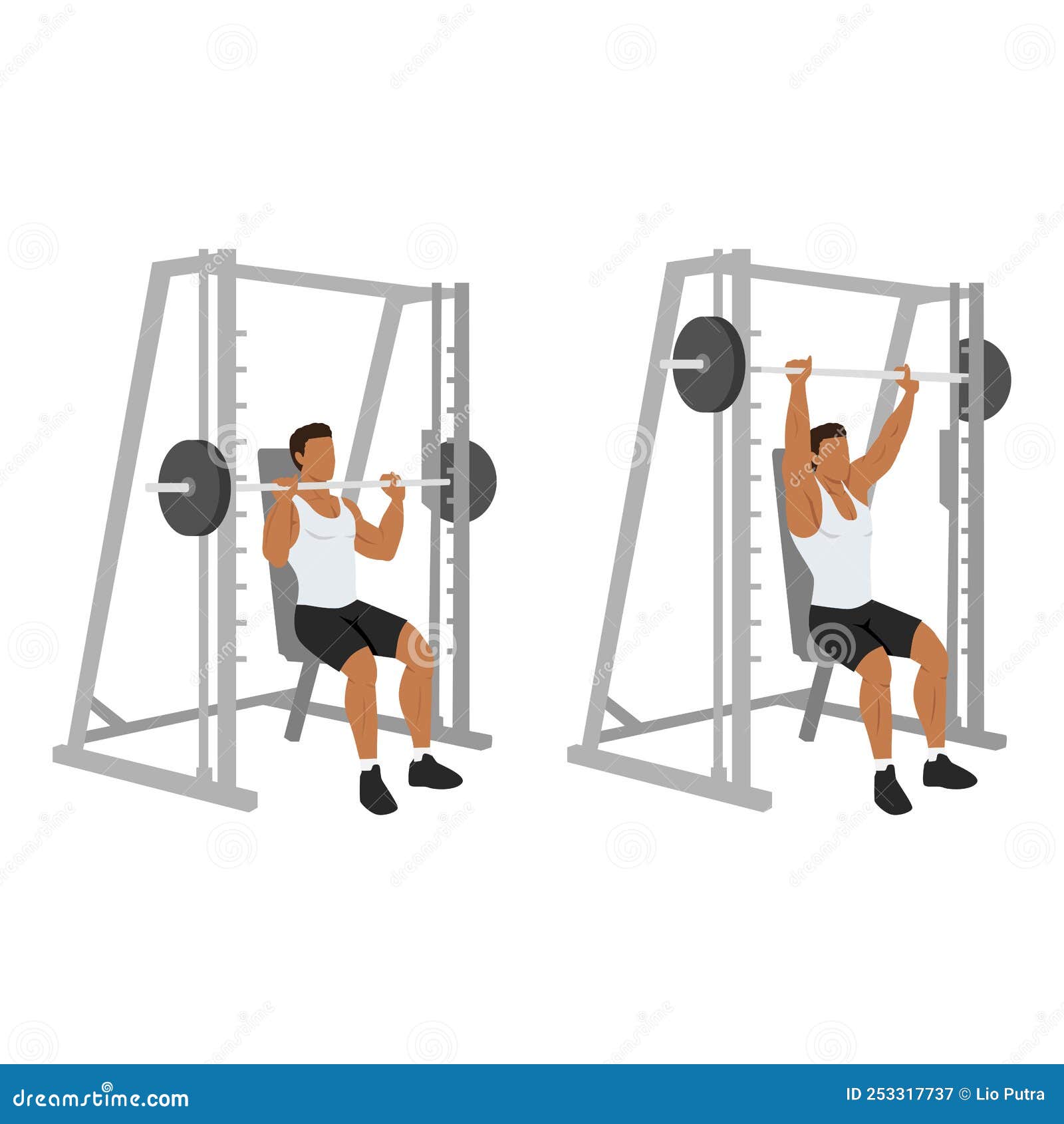 Strong Man Training Smith Machine Stock Illustrations – 2 Strong Man ...