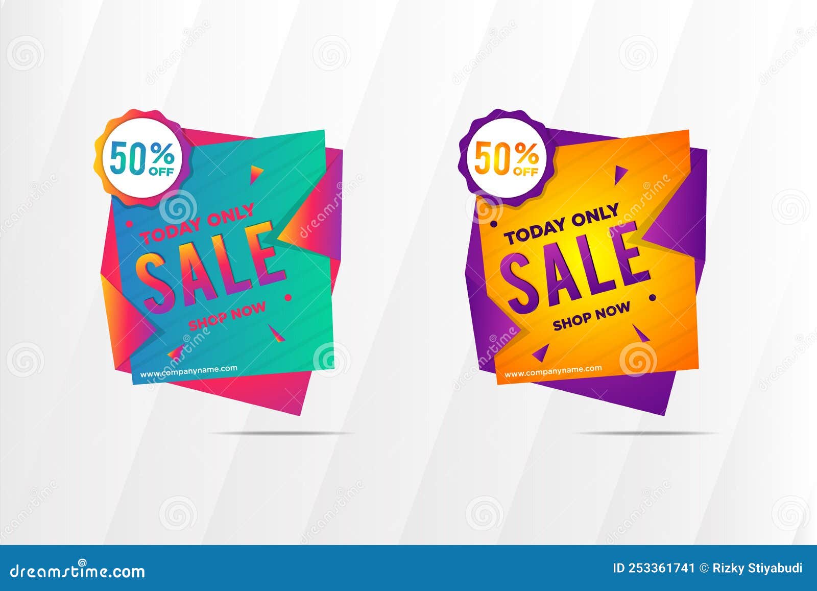 Orange and Green Shopping Label, Cheap Product Marketing Emblem Stock ...