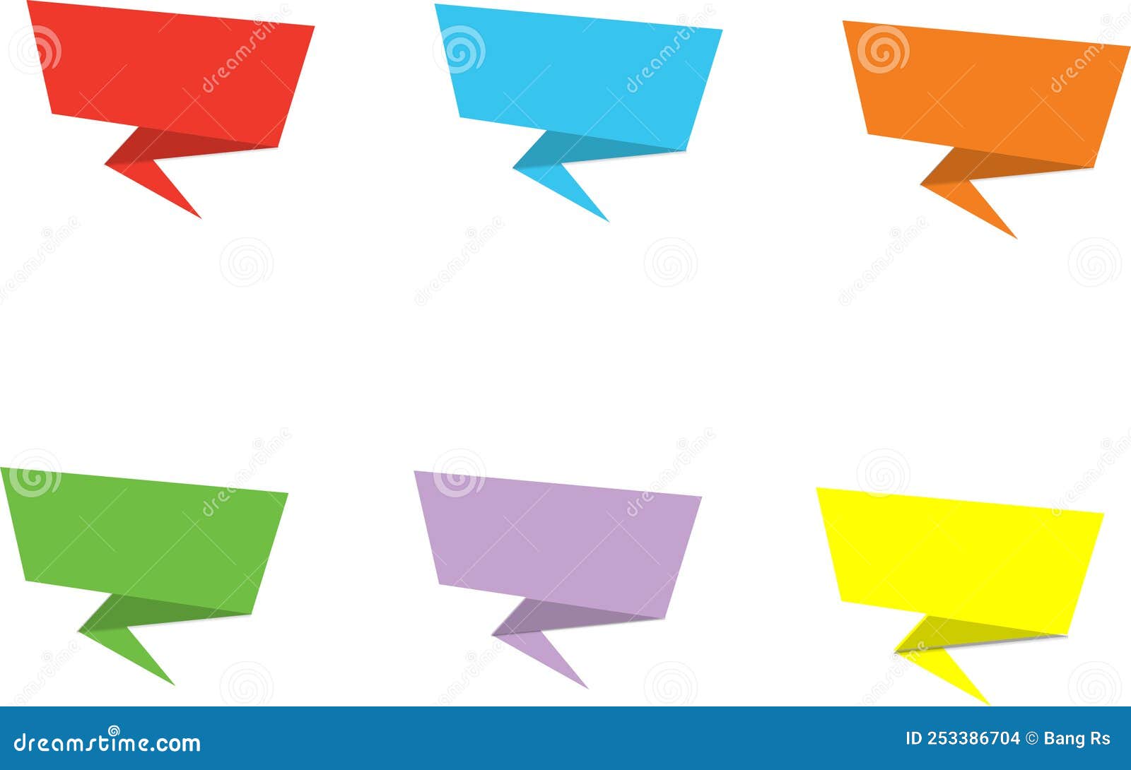 Design Six Textboxes with Different Colors Stock Vector - Illustration ...