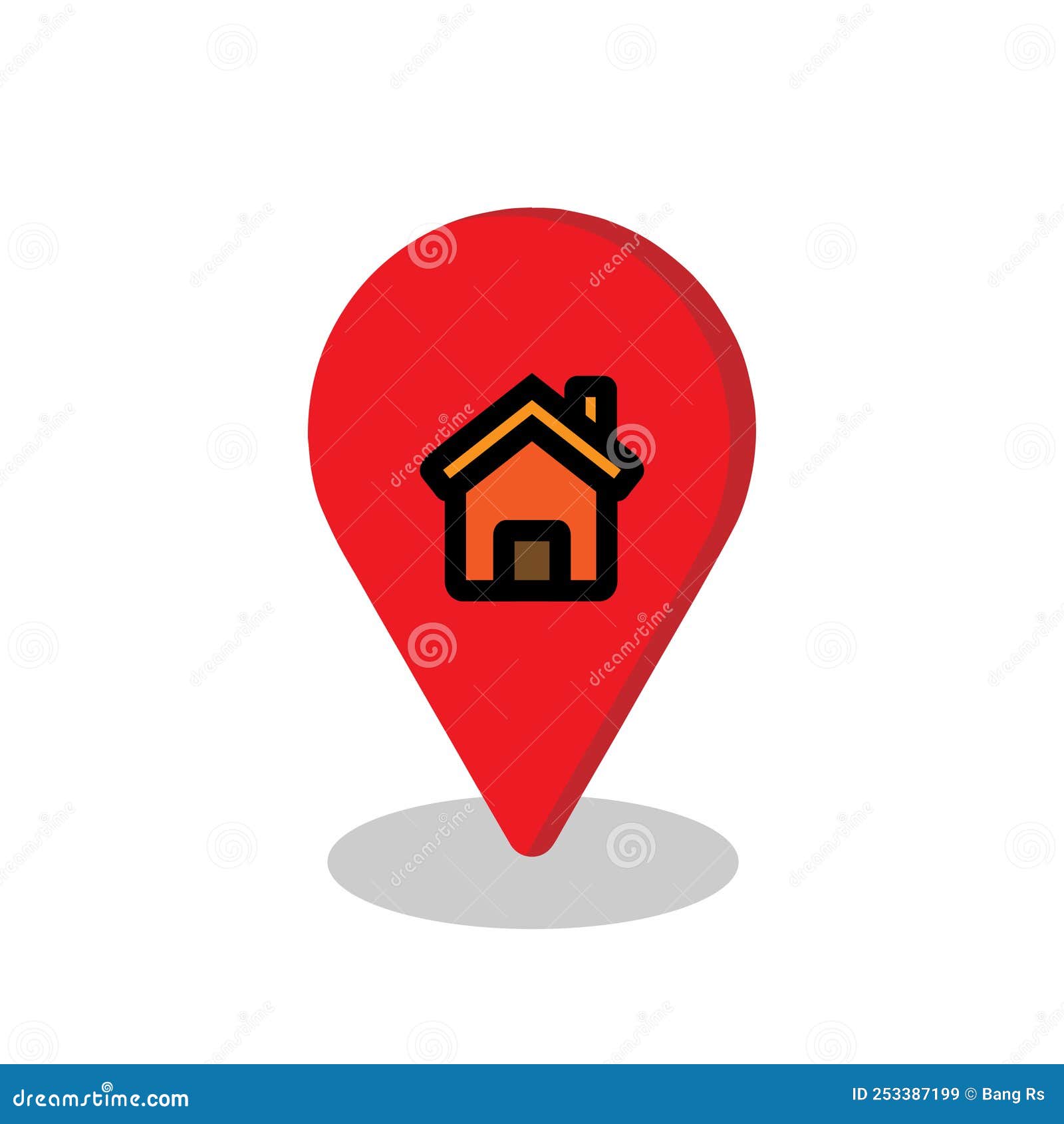 House Location Point Icon Design Suitable for Maps Stock Image ...