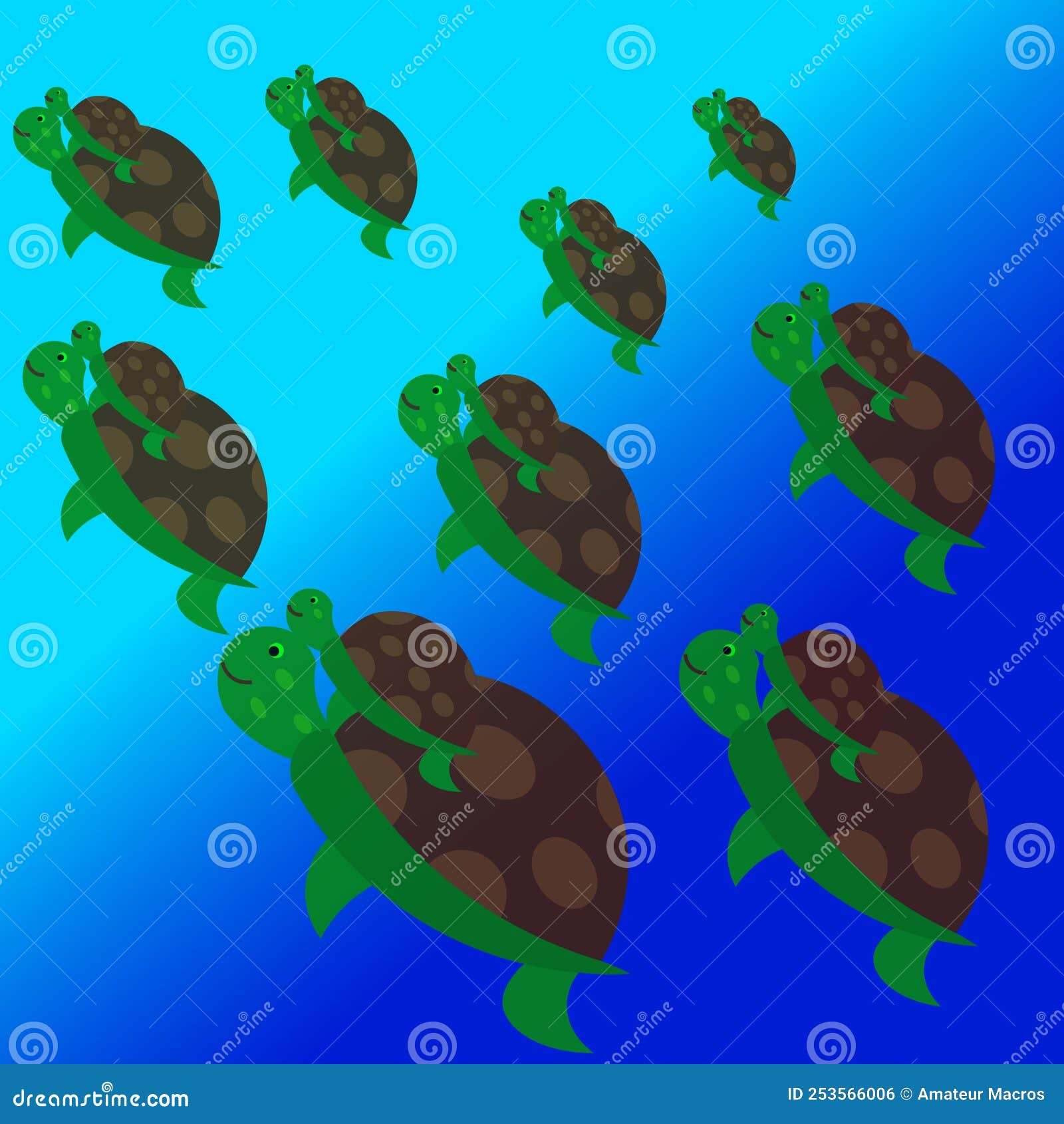 A Group Of Turtles Are Stacked On Top Of Each Other Royalty-Free Stock ...