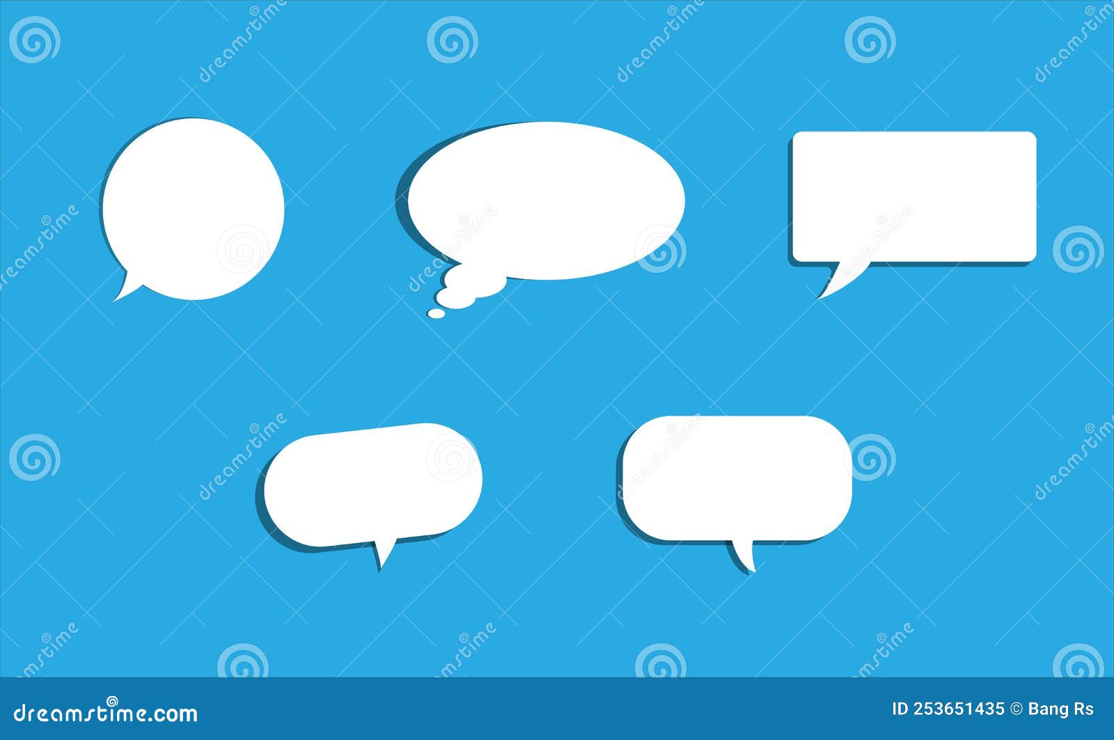 Five text bubbles design stock vector. Illustration of editing - 253651435