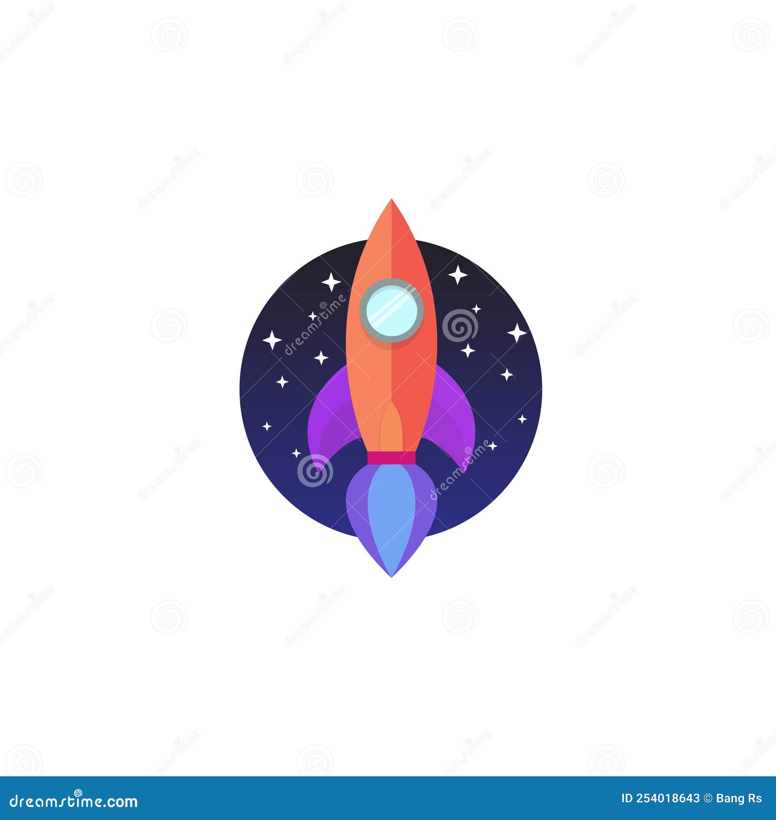 Rocket Design Suitable for Animation Stock Vector - Illustration of ...