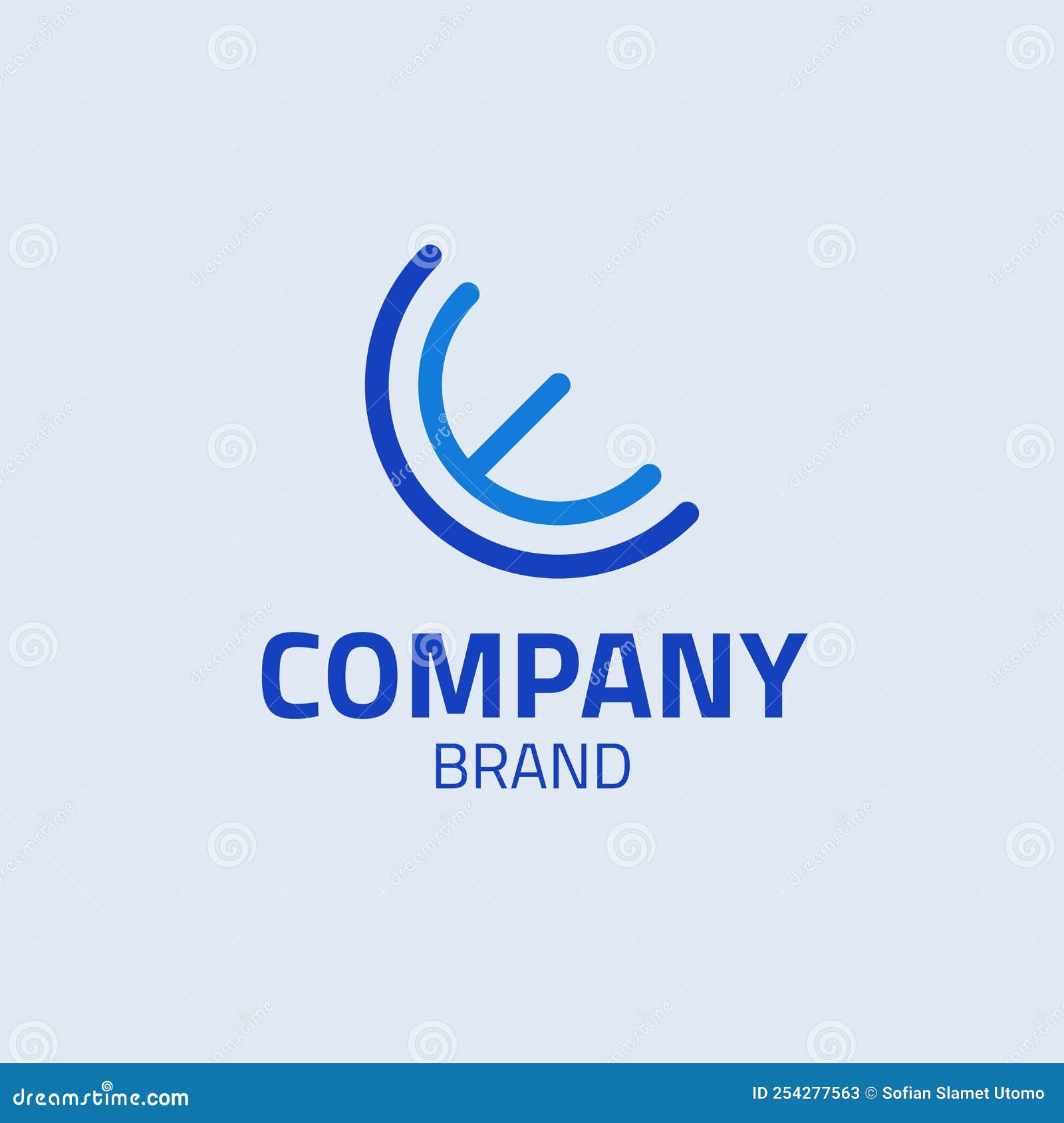 Four-Letter Logo Composed by Two Lines Stock Vector - Illustration of ...