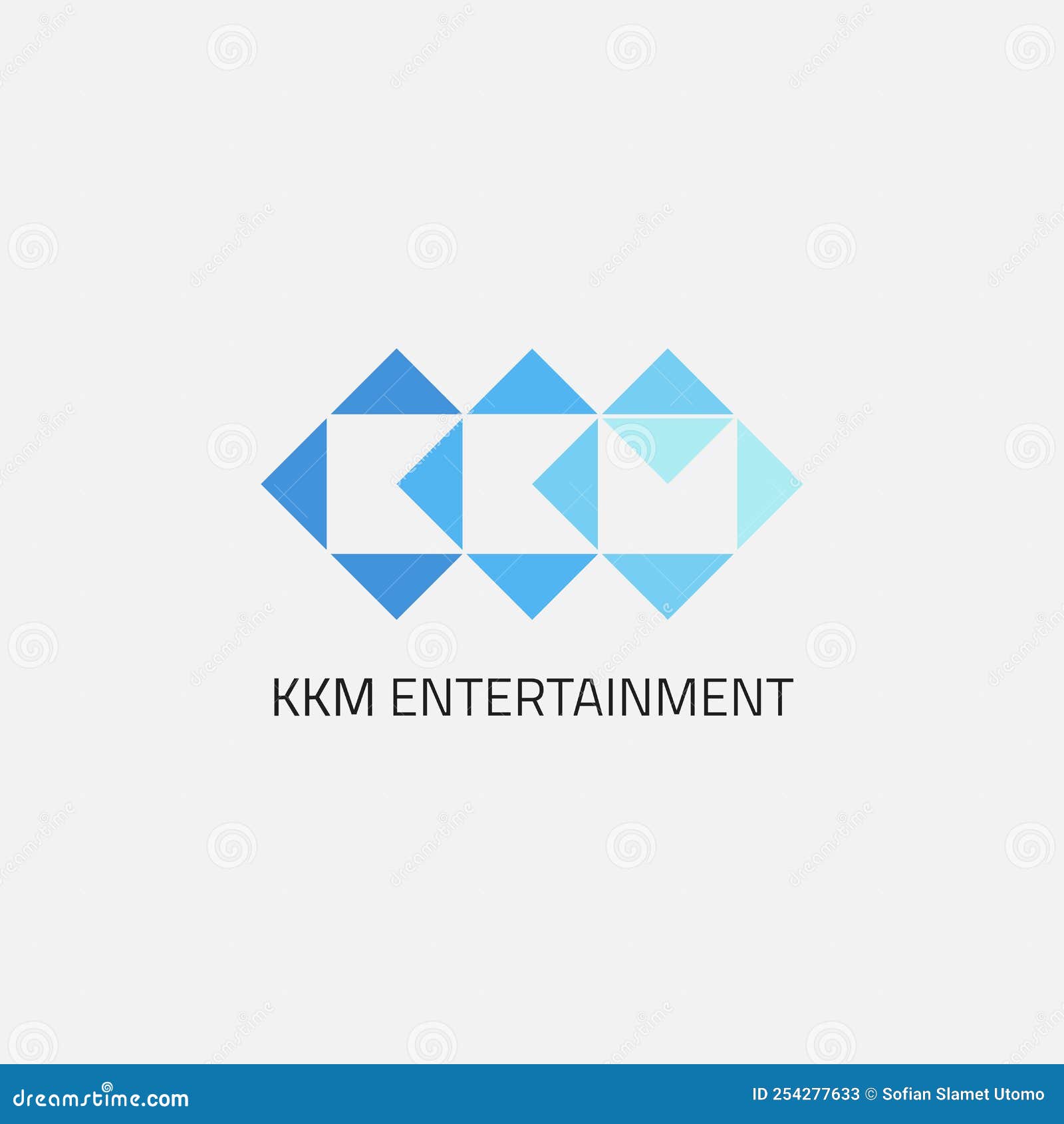 Logo Combined Several Blue Triangles that Form Letters Stock Vector ...