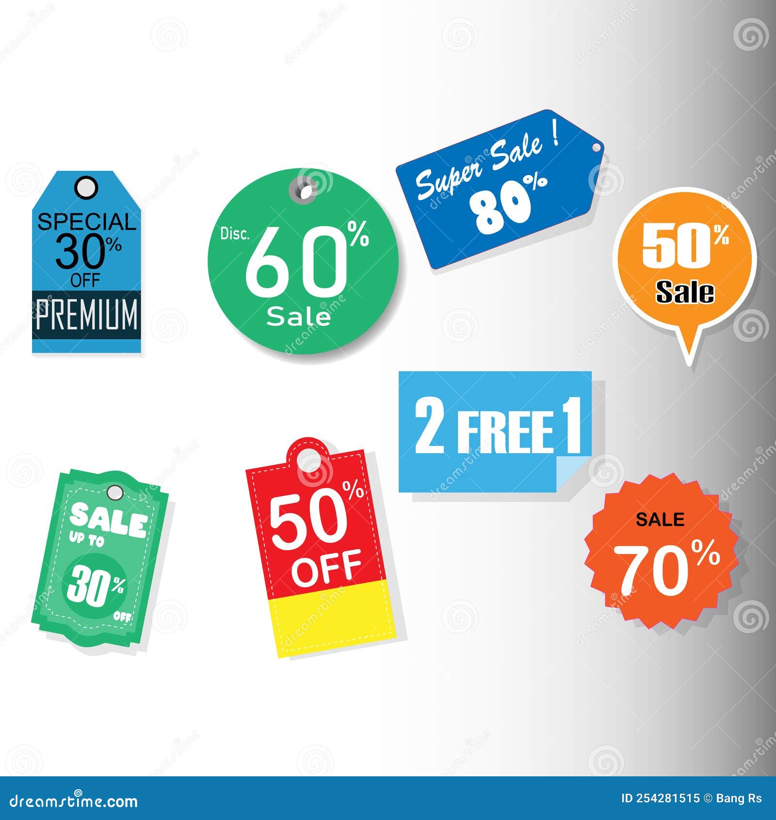 Sales Labels Cartoon Vector | CartoonDealer.com #43530815