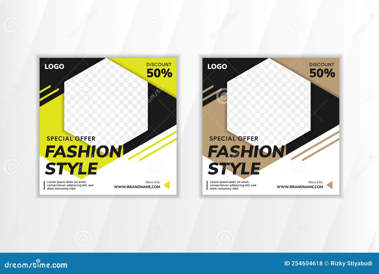 Editable Modern Minimal Square Banner Templates Stock Vector ...