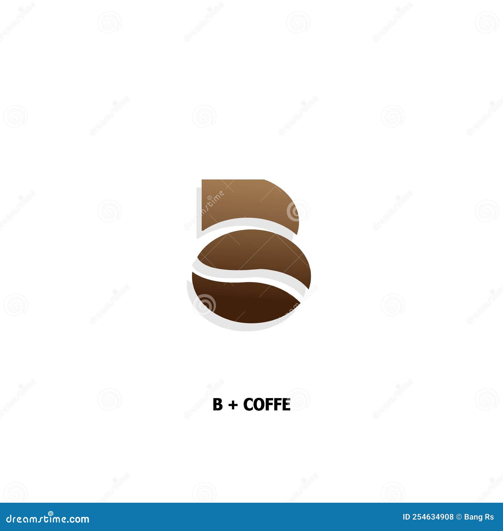 Logo Design of Letter B and Coffee Beans Combined Stock Vector ...