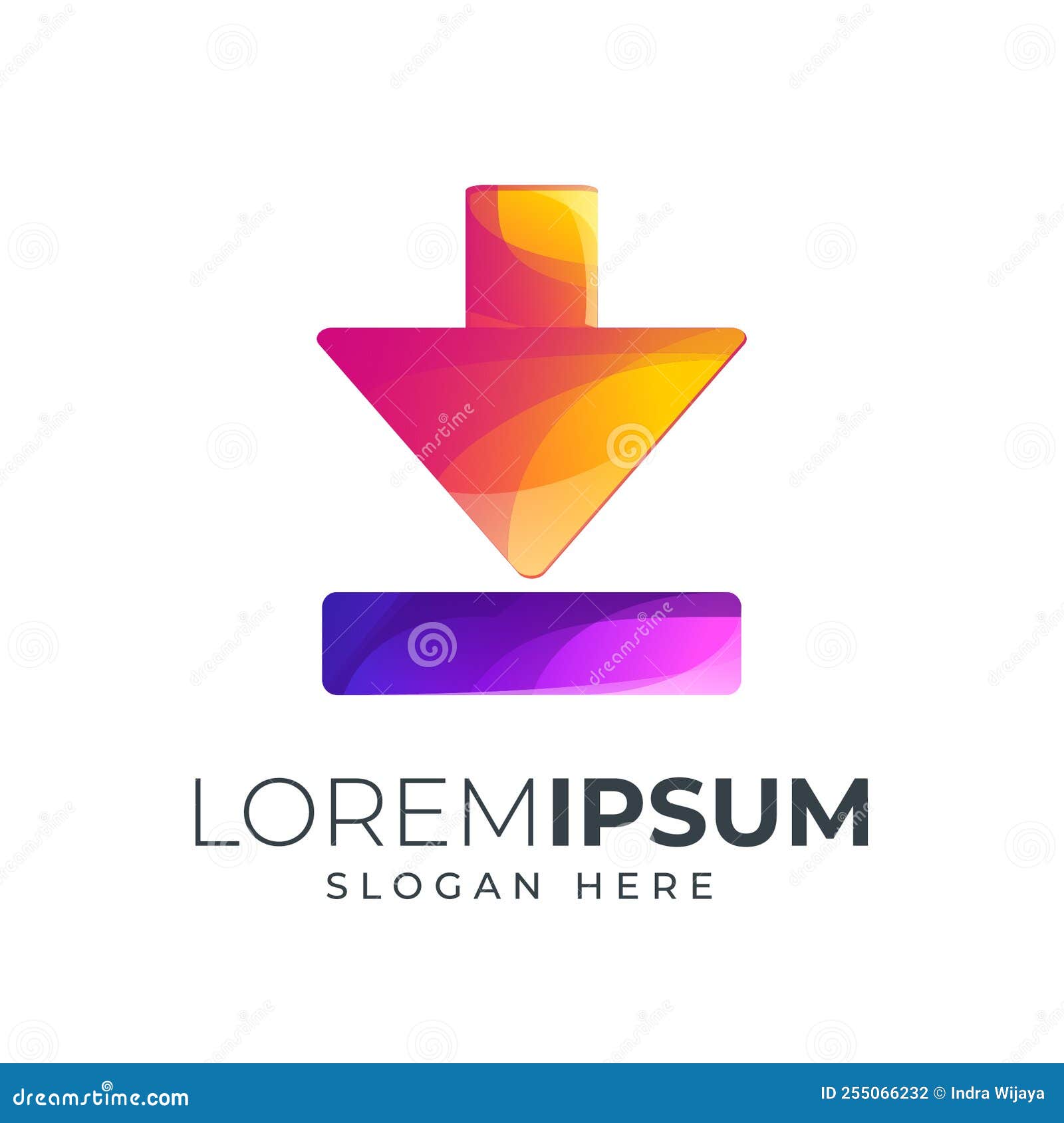 Download Gradient Color Logo Icon Stock Vector - Illustration of arrow ...