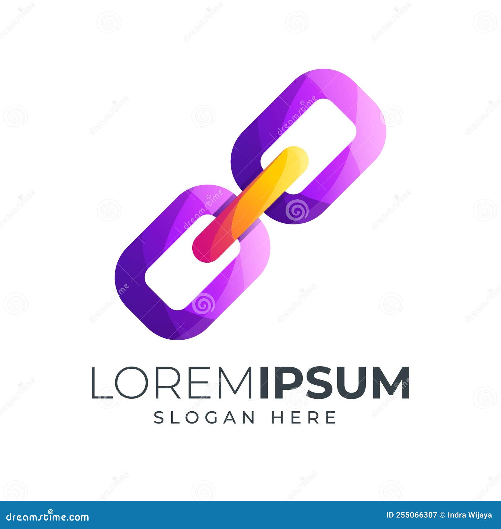 Link Chain Icon Logo Colorful Stock Vector - Illustration of connection ...