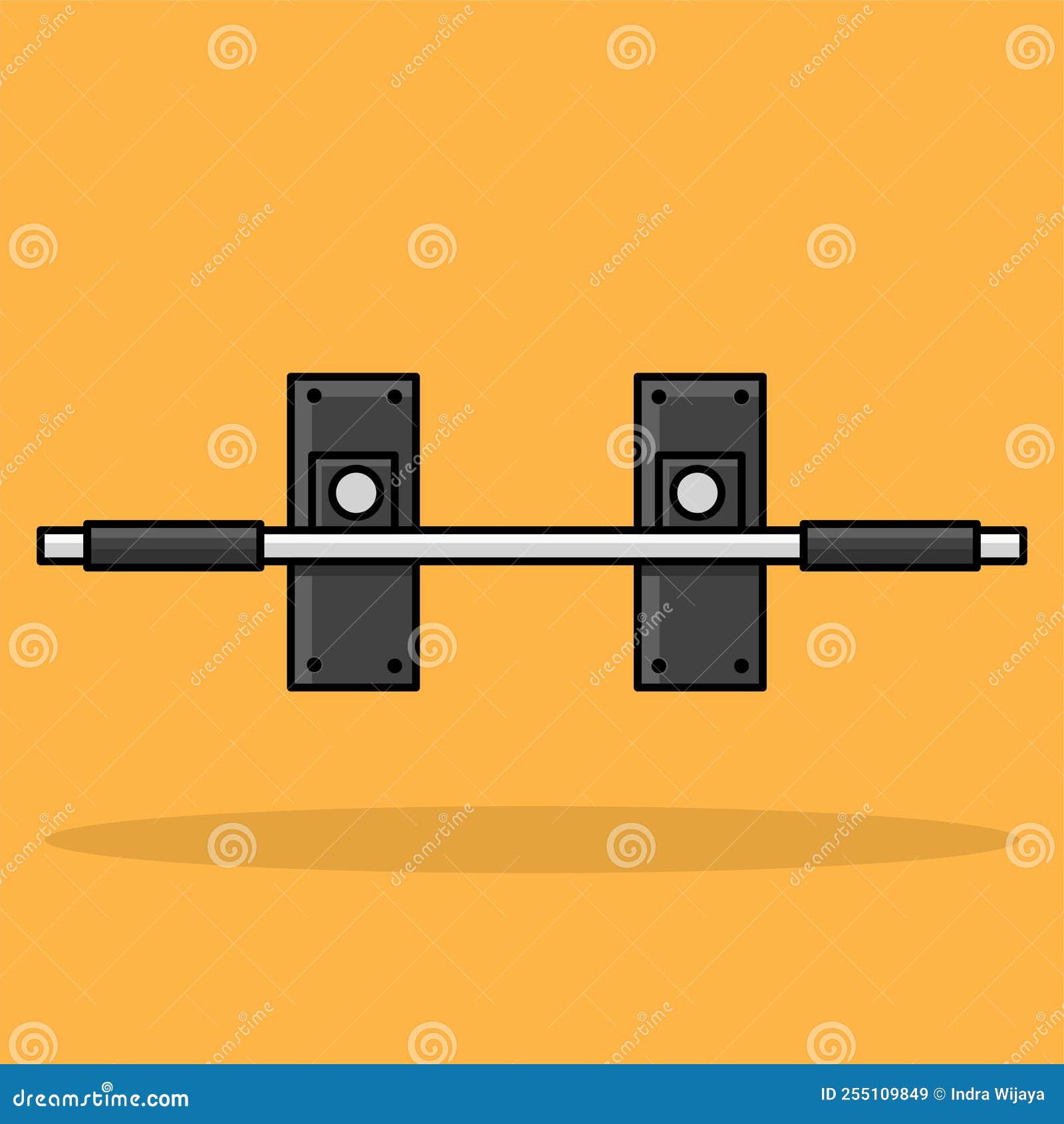 Bar Logo Icon Gym Fitness Equipment Stock Vector - Illustration of ...
