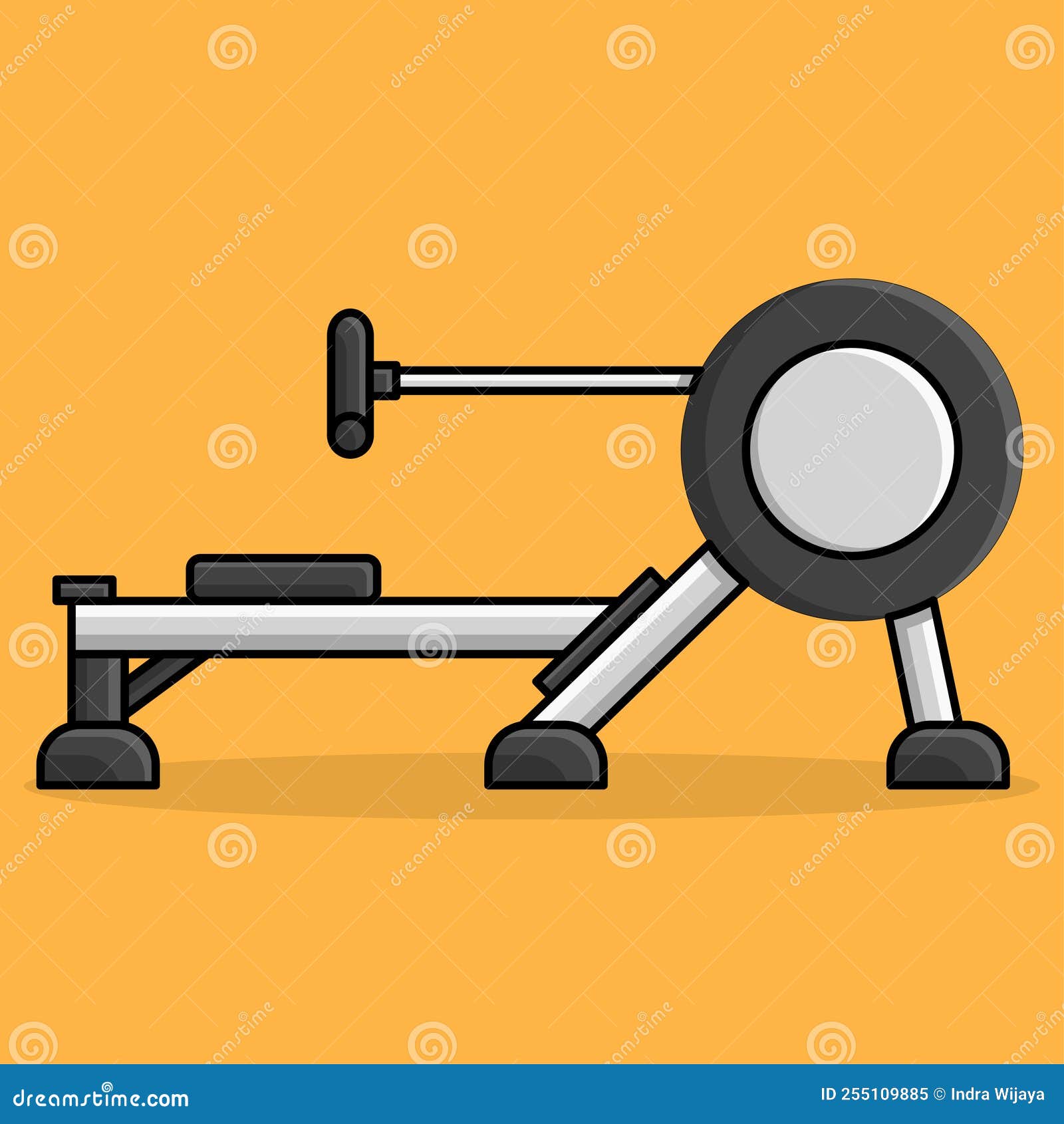 Rowing Training Logo Icon Gym Fitness Equipment Stock Vector ...