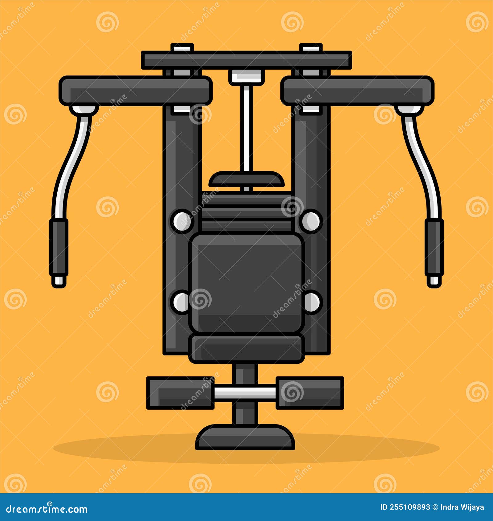 Strength Training Gym Fitness Equipment Stock Vector - Illustration of ...