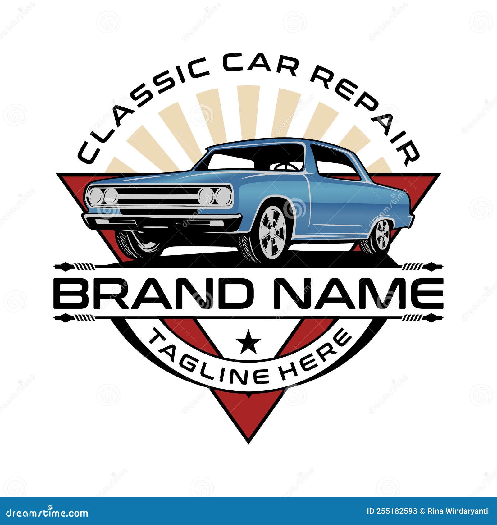 Classic Car Logo Design Inspiration. Stock Illustration - Illustration ...