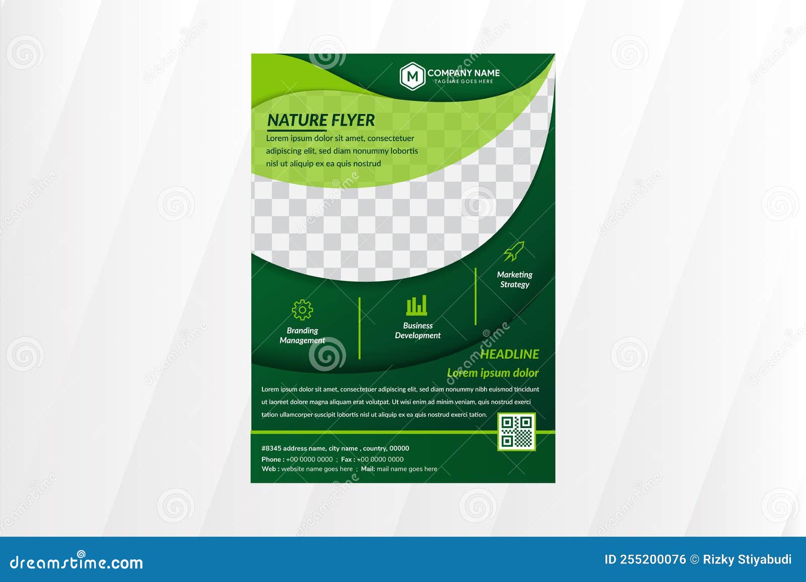 Abstract Geometric Nature Leaf Flyer Template Design. a Leaf Shape for ...