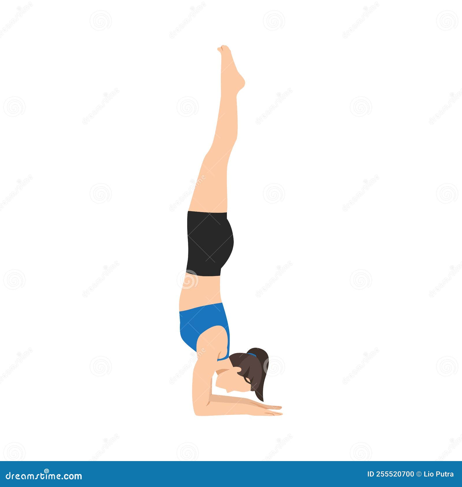 Woman Doing Feathered Peacock Pose, Forearm Stand. Practice Pincha ...