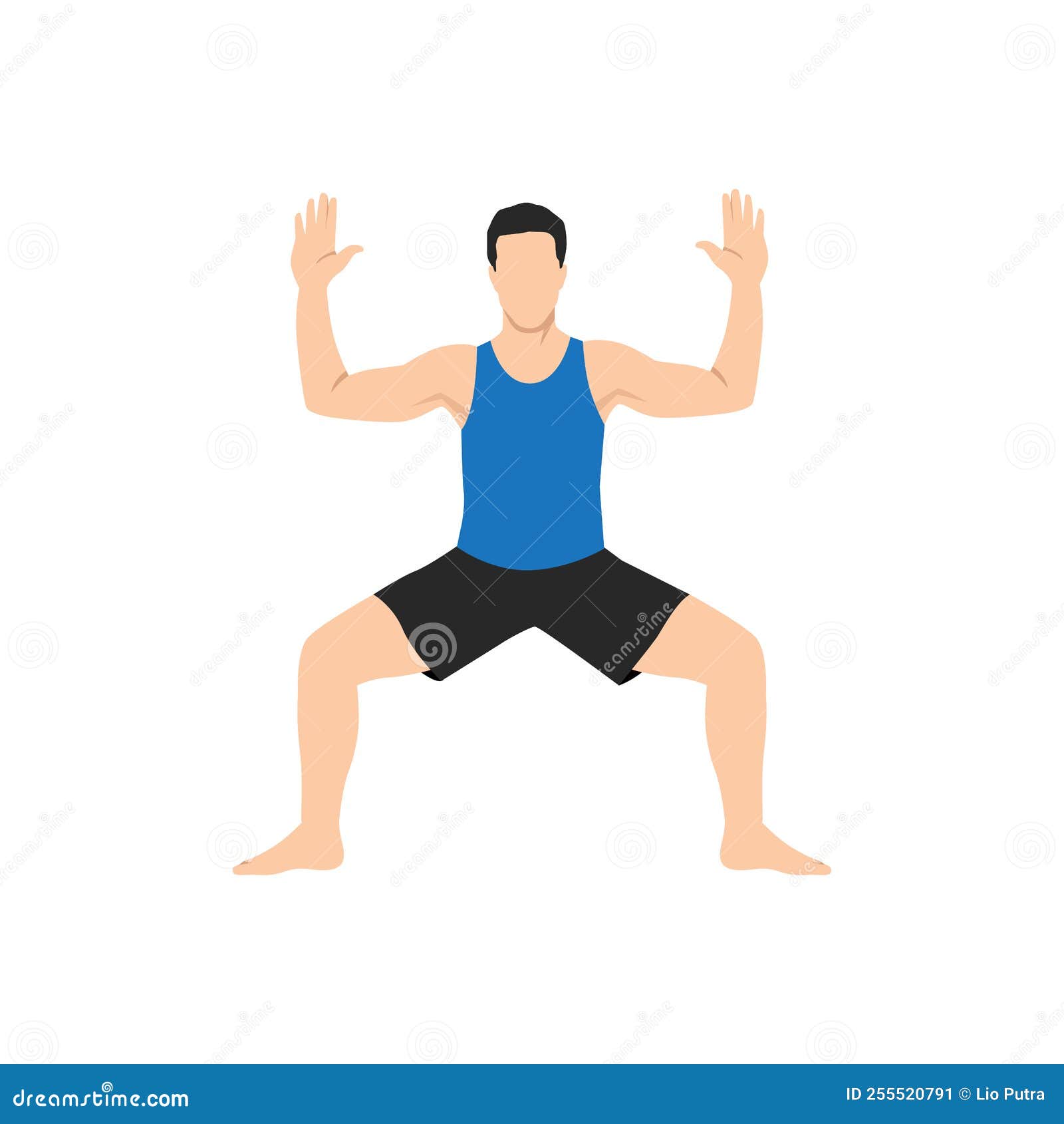 Goddess Pose Variations Yoga Asanas Set Cartoon Vector | CartoonDealer ...