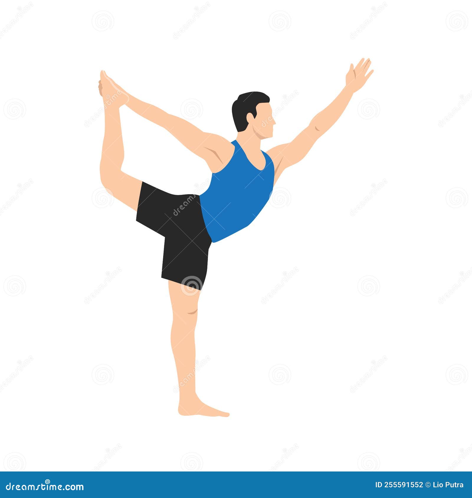 Man Doing Dancer Pose, King Dancer Pose, Lord of the Dance Pose Stock ...