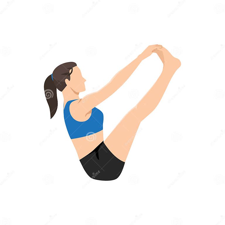 Woman Doing Both Big Toe Pose, Double Toe Hold, Balancing Stick Pose ...