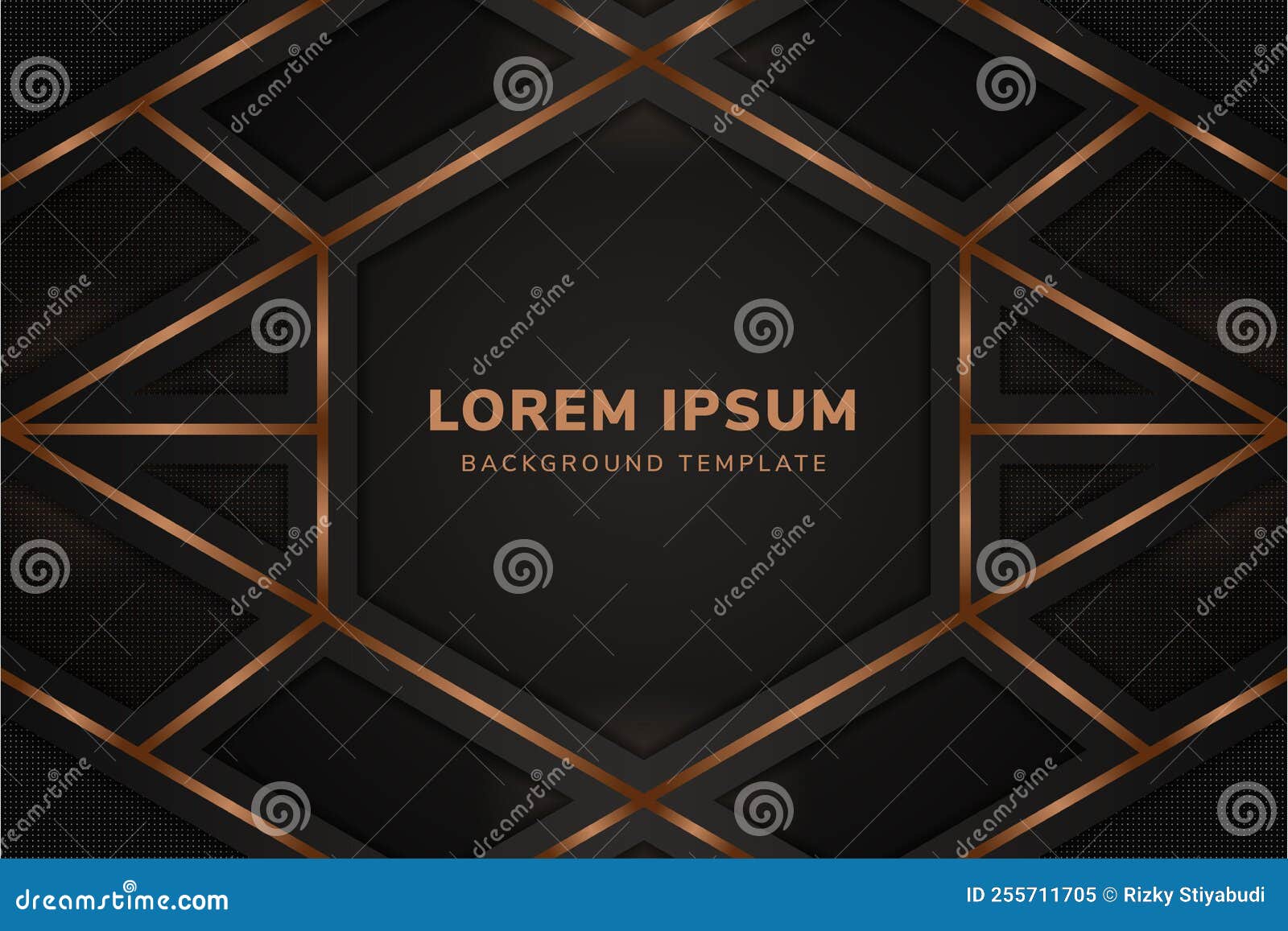 Luxury Dark Background with Horizontal Layout. Brown Line Gradient ...