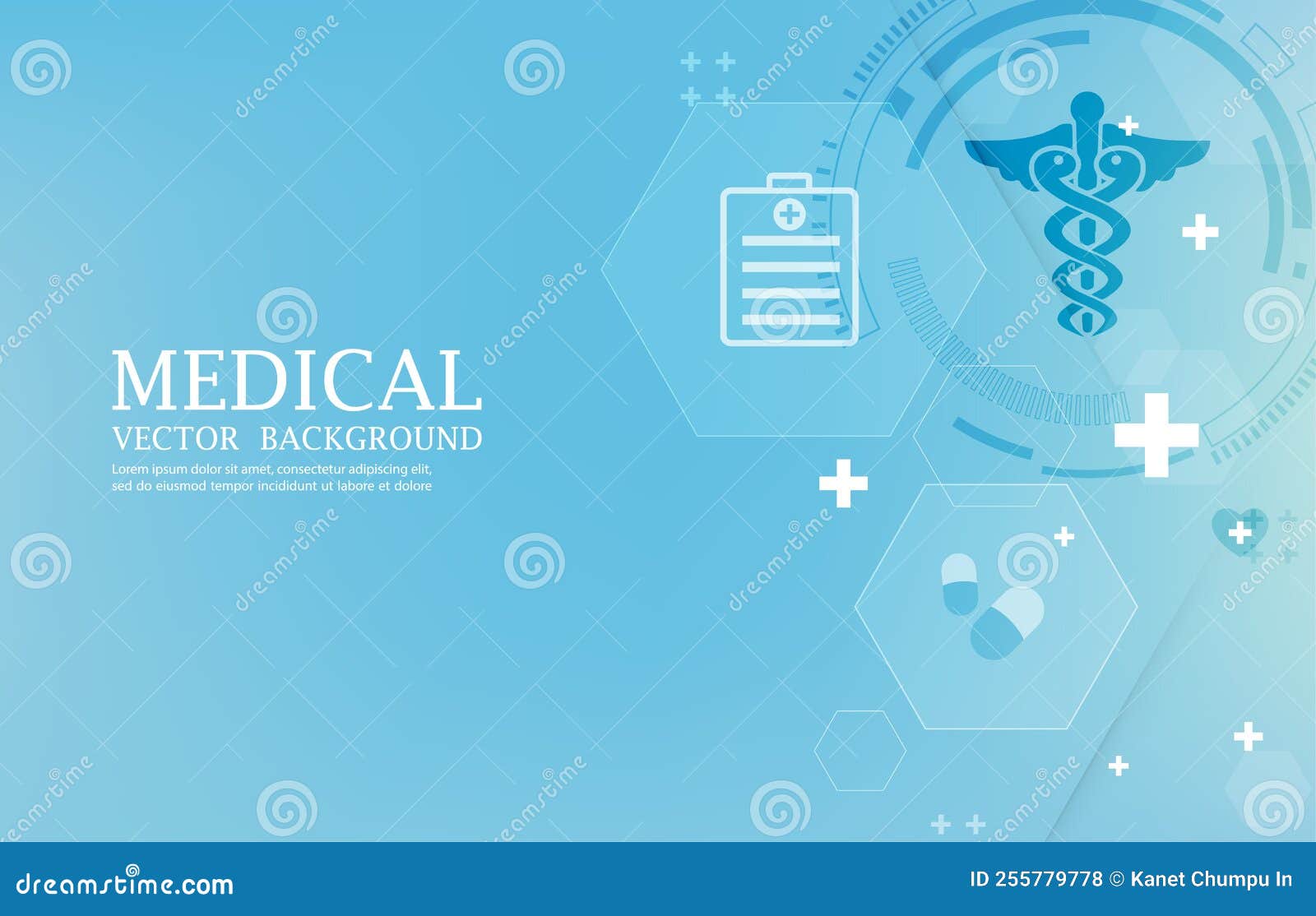 Medical Technology Vector Background.geometric Hexagon Shape.medical ...