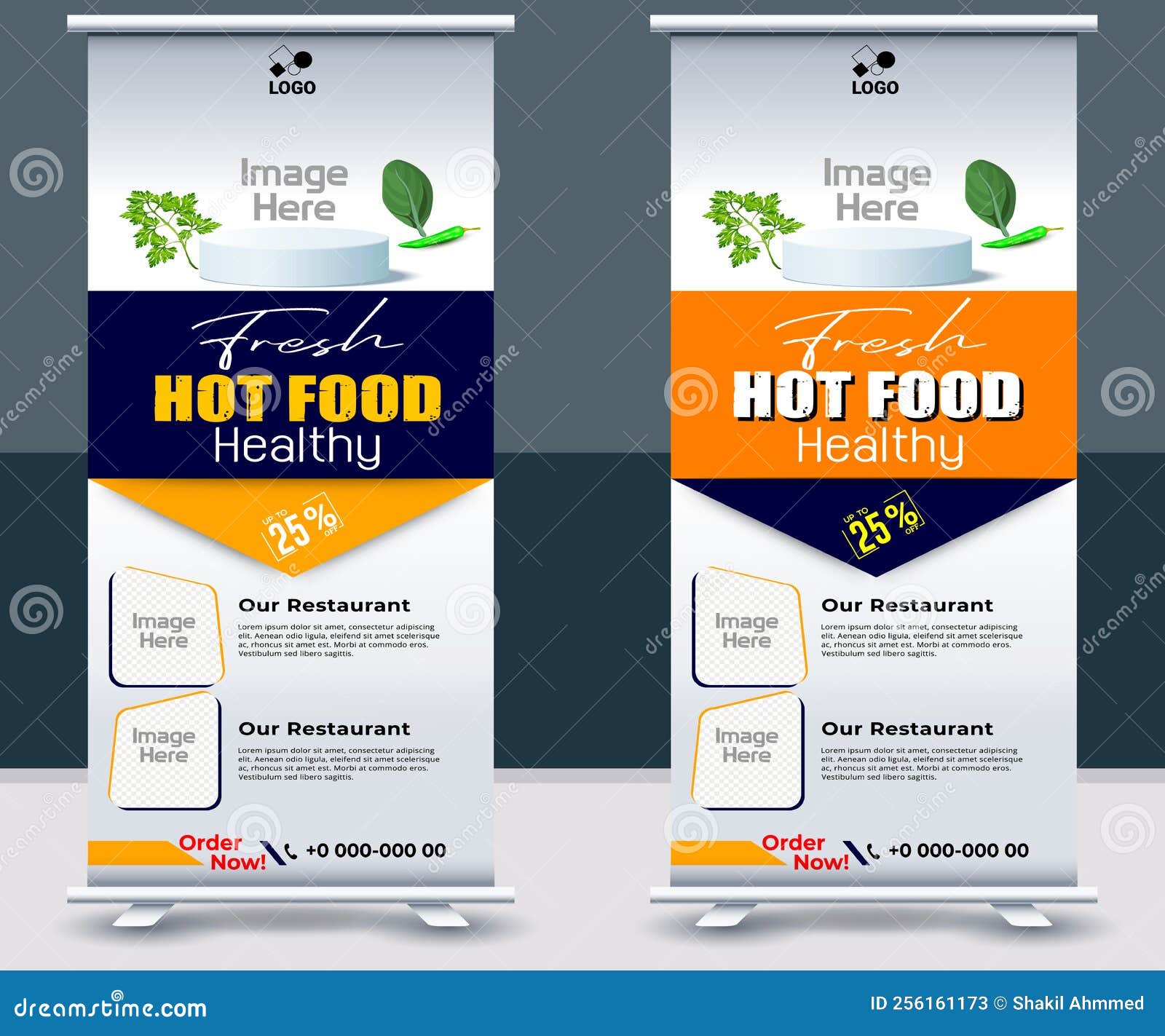 Food and Restaurant Roll Up Banner Design, Standee Food Design Banner ...