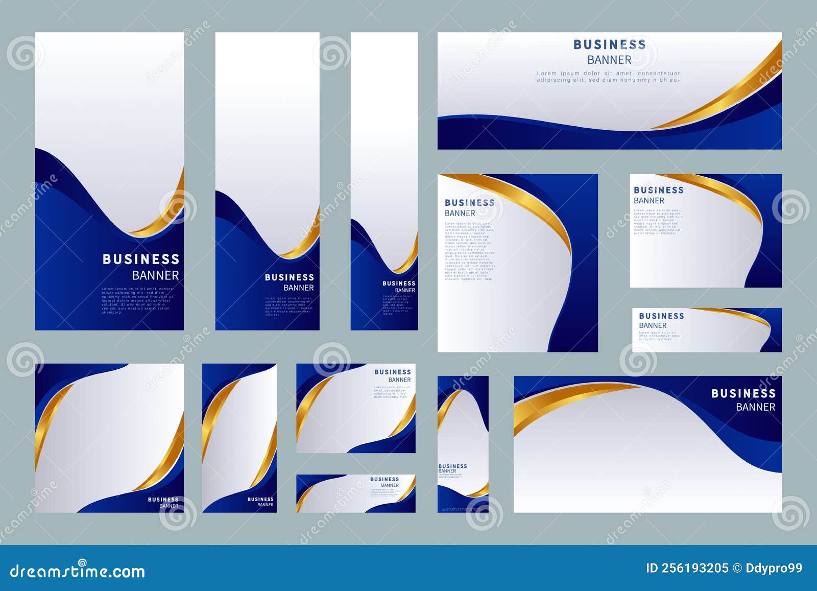 Collection of Abstract Banner Design Web Templates, Horizontal Header ...