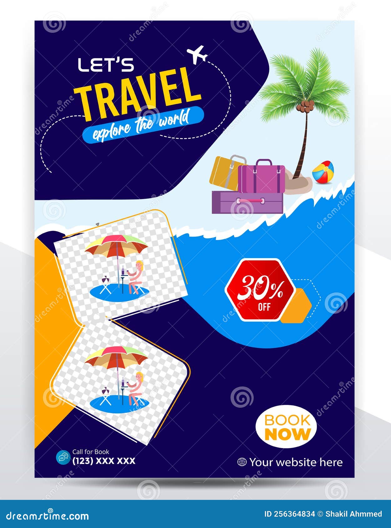 Modern Tours Flyer Design. Holiday Tourism Brochure Template. Creative ...