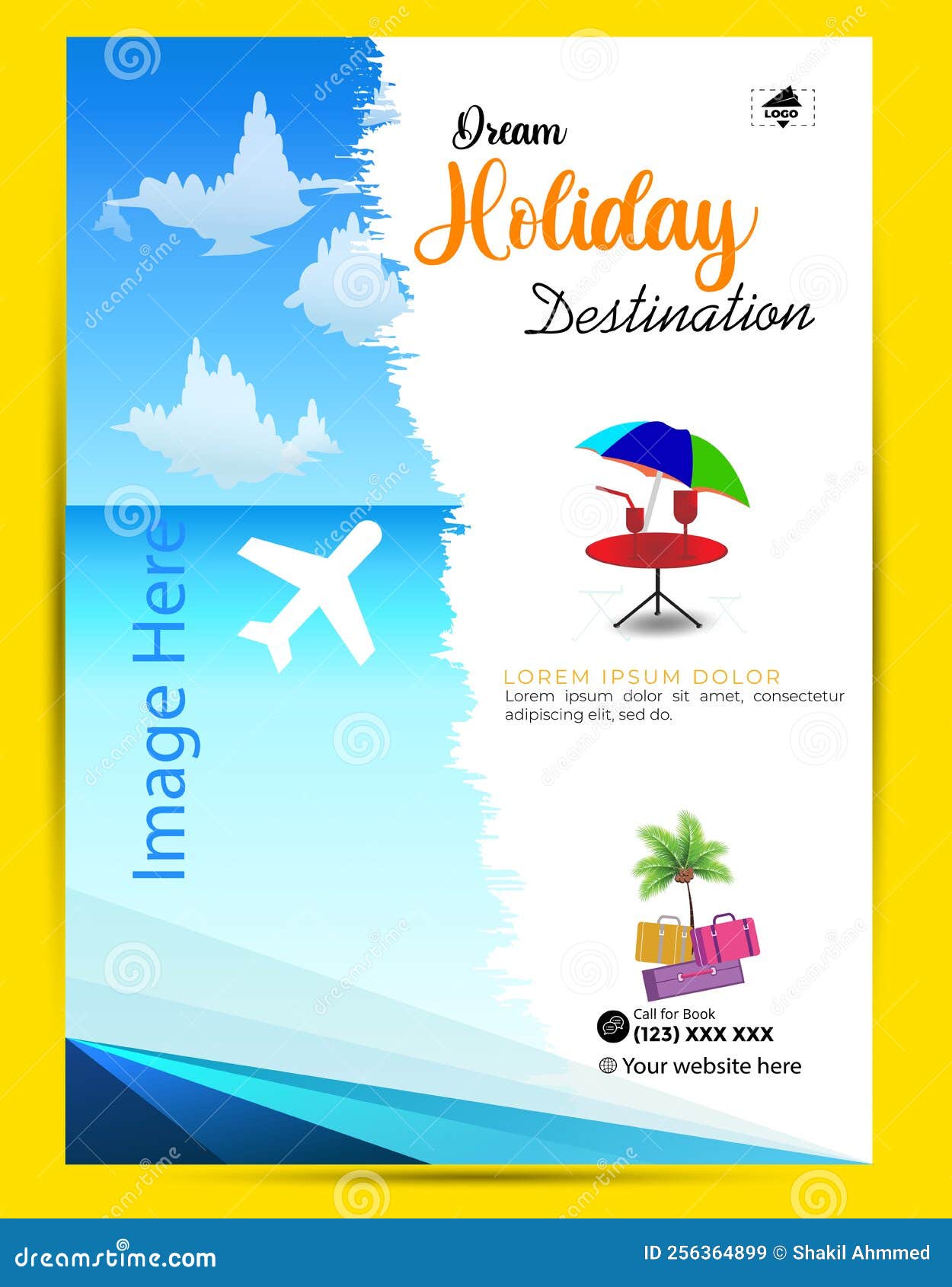 Modern Tours Flyer Design. Holiday Tourism Brochure Template. Creative ...